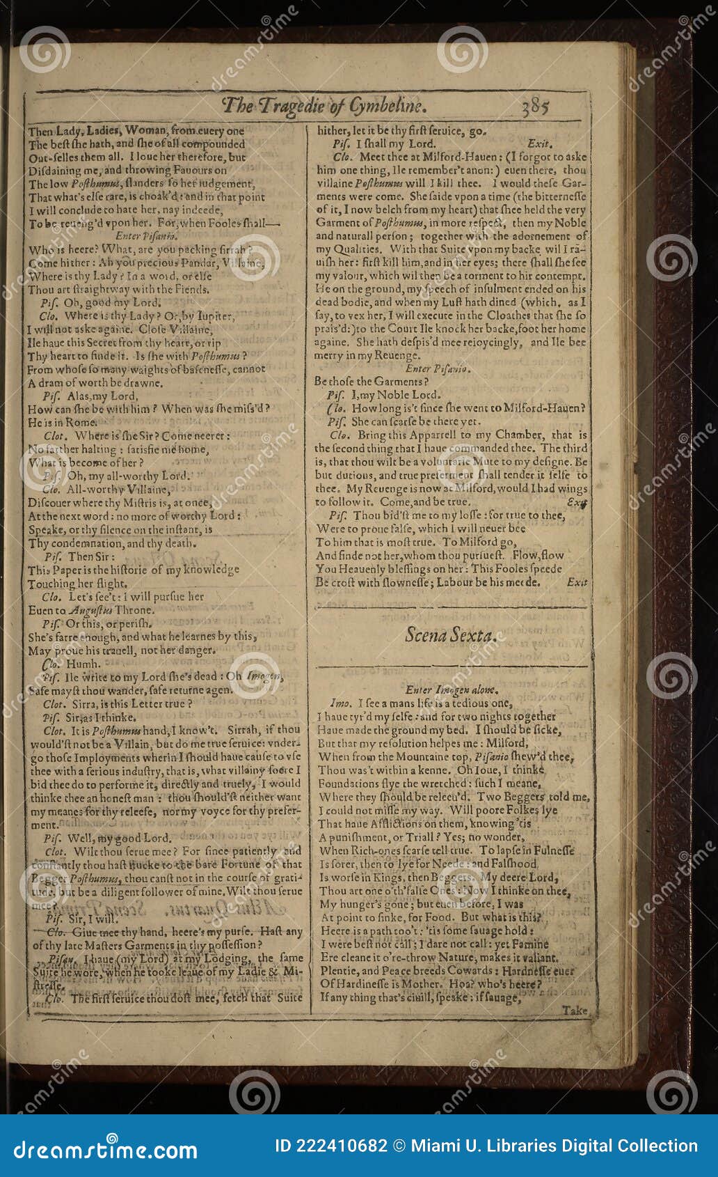 First Folio: The Tragedy Of Cymbeline, P. 17 Picture. Image: 222410682