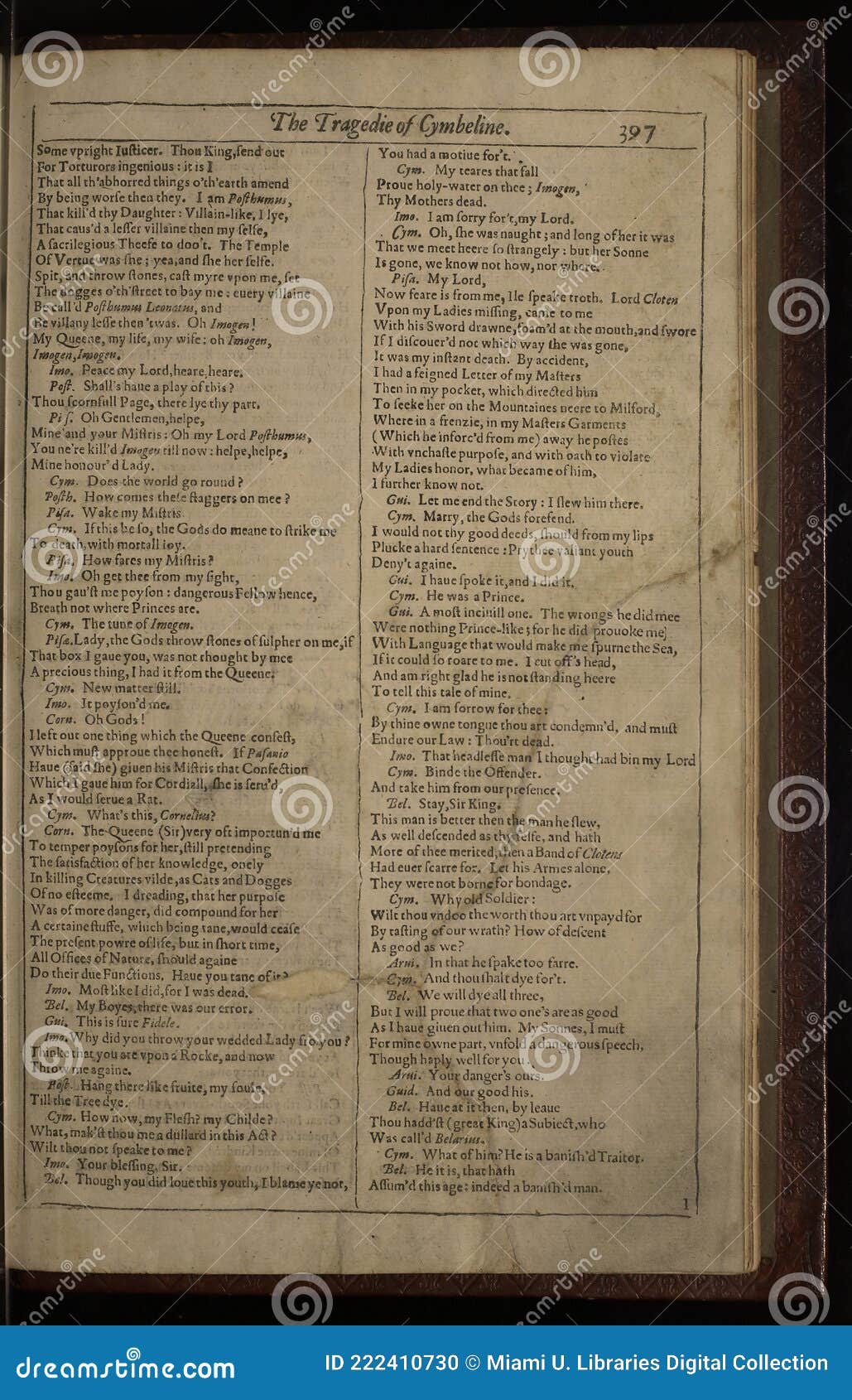 First Folio: The Tragedy Of Cymbeline, P. 29 Picture. Image: 222410730