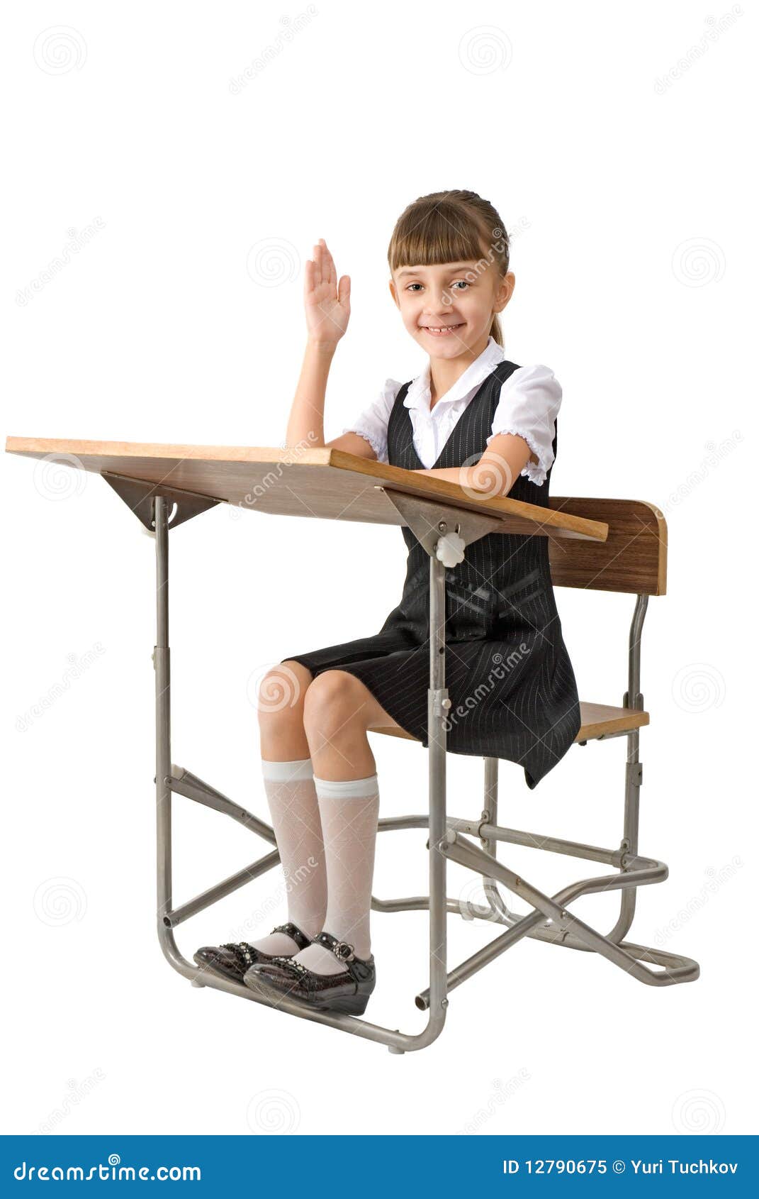 First-form girl stock image. Image of school, study, bench - 12790675