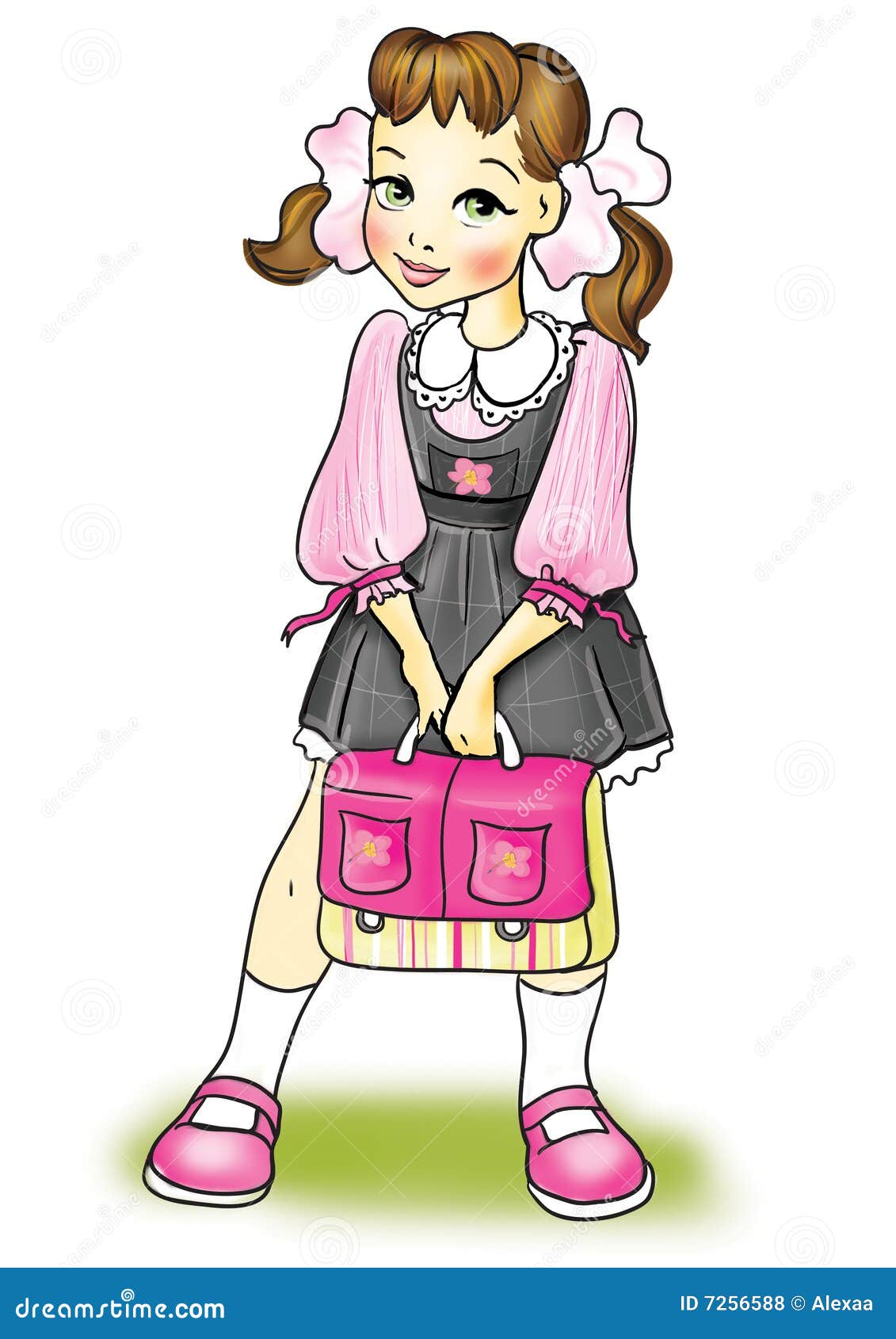 First-form girl stock illustration. Illustration of personage - 7256588