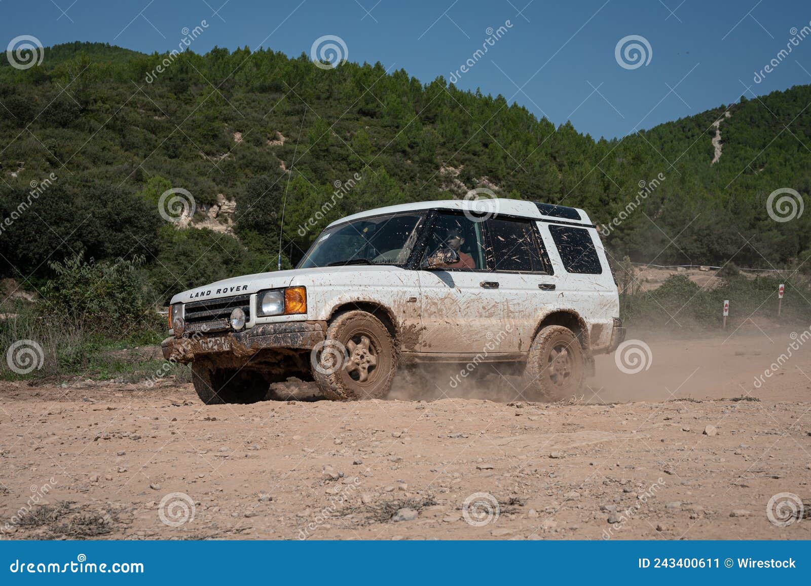 First Generation Land Rover Discovery on the Soil Surrounded by Dense ...