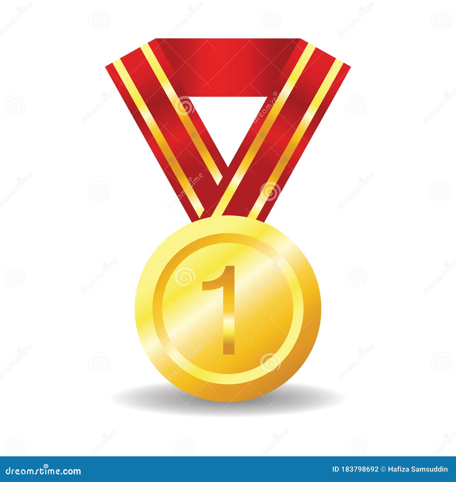 First Gold Medal. Vector Illustration Decorative Background Design ...