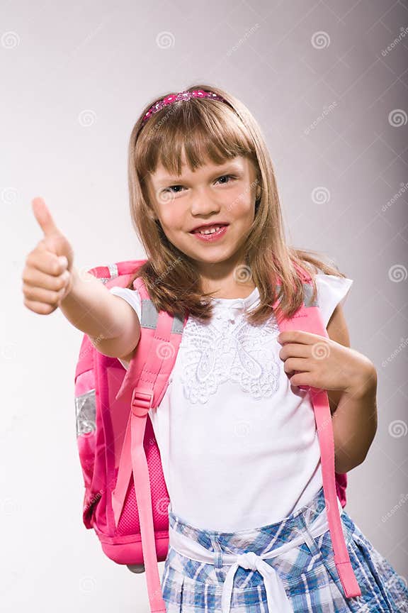 First grader girl stock image. Image of childhood, schoolgirl - 20685063