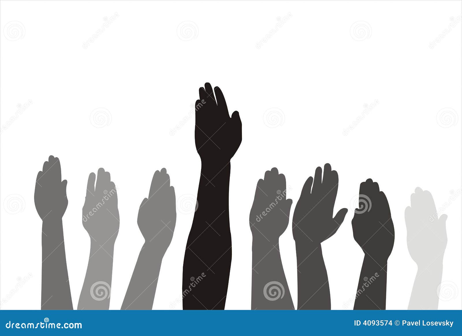 First hand stock vector. Illustration of reaching, leadership - 4093574