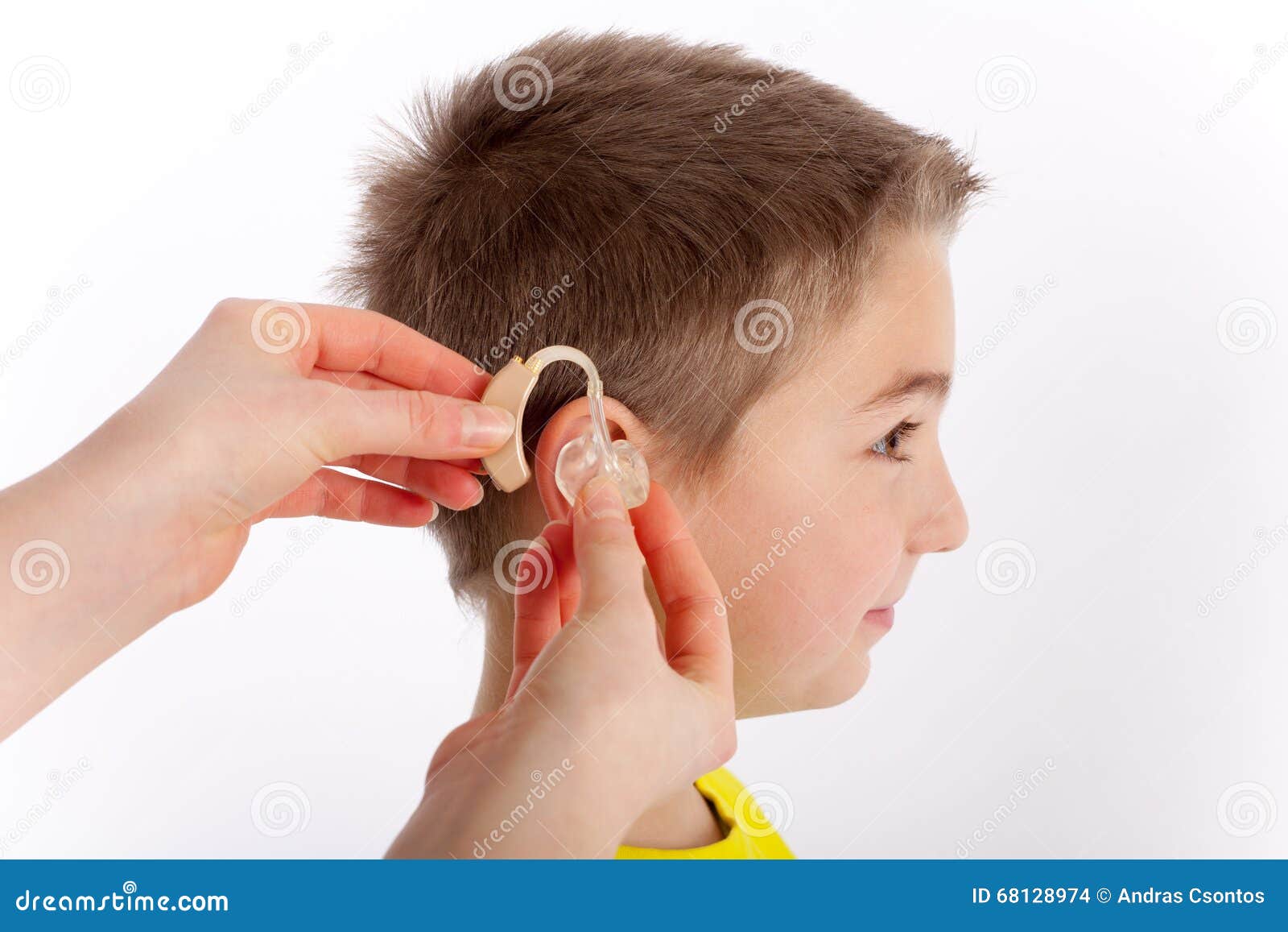 First hearing aid stock photo. Image of technology, people - 68128974