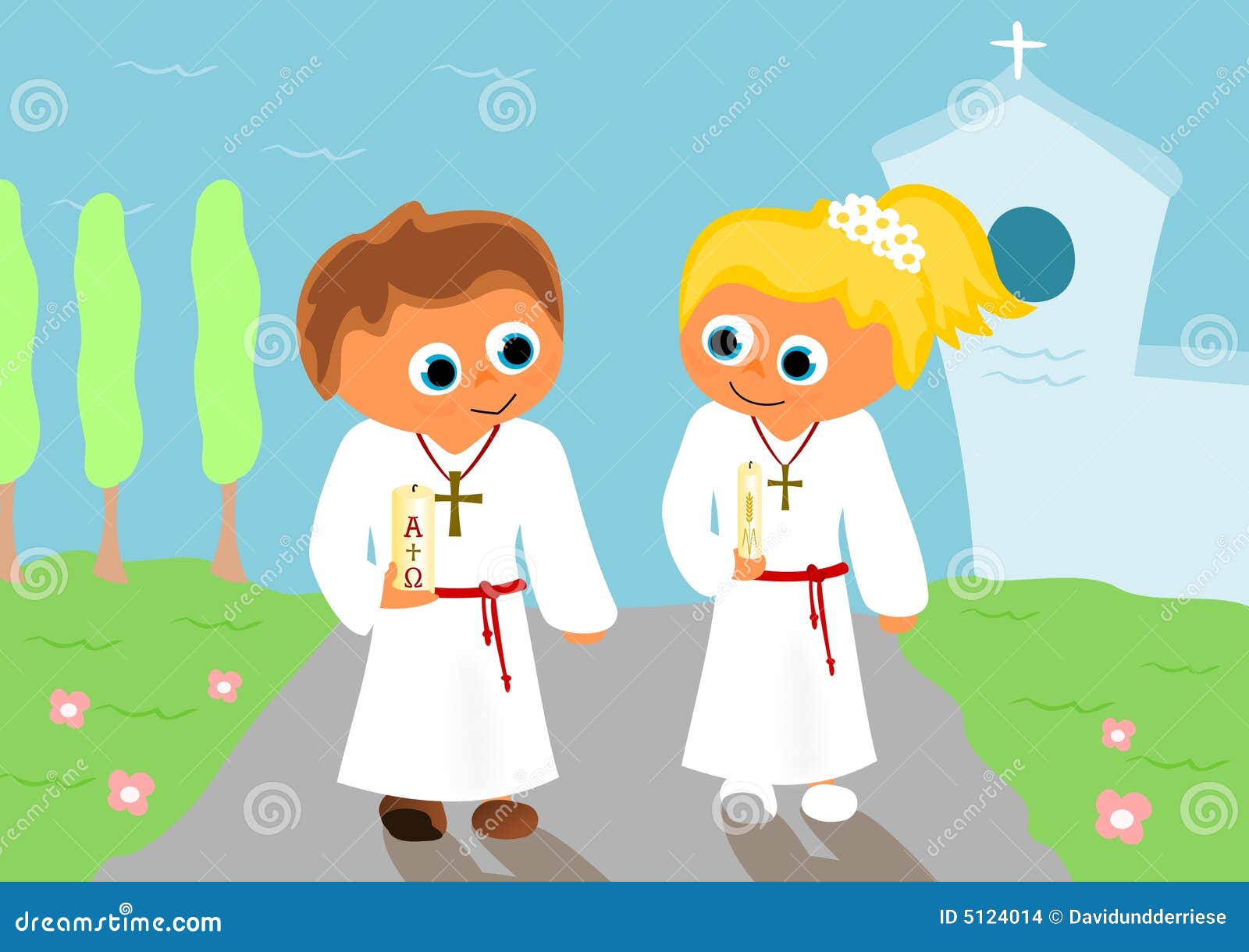 First holy communion 2 stock vector. Illustration of clip - 5124014