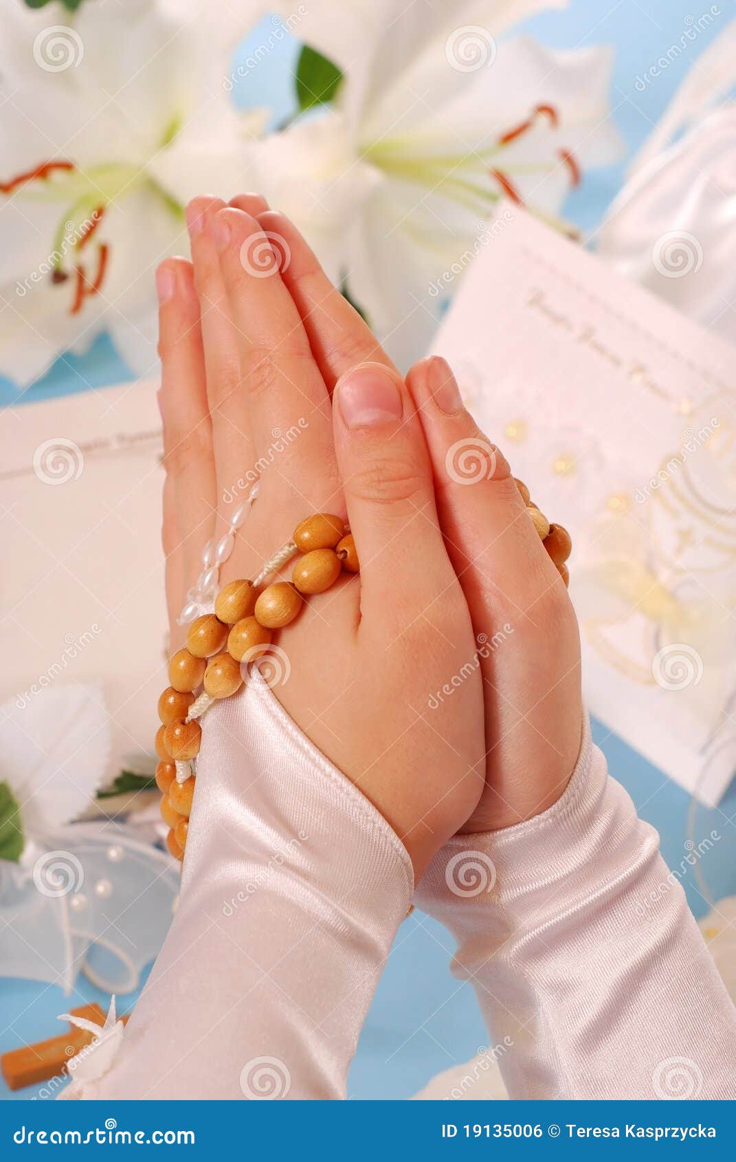 First holy communion-amen stock photo. Image of hands - 19135006