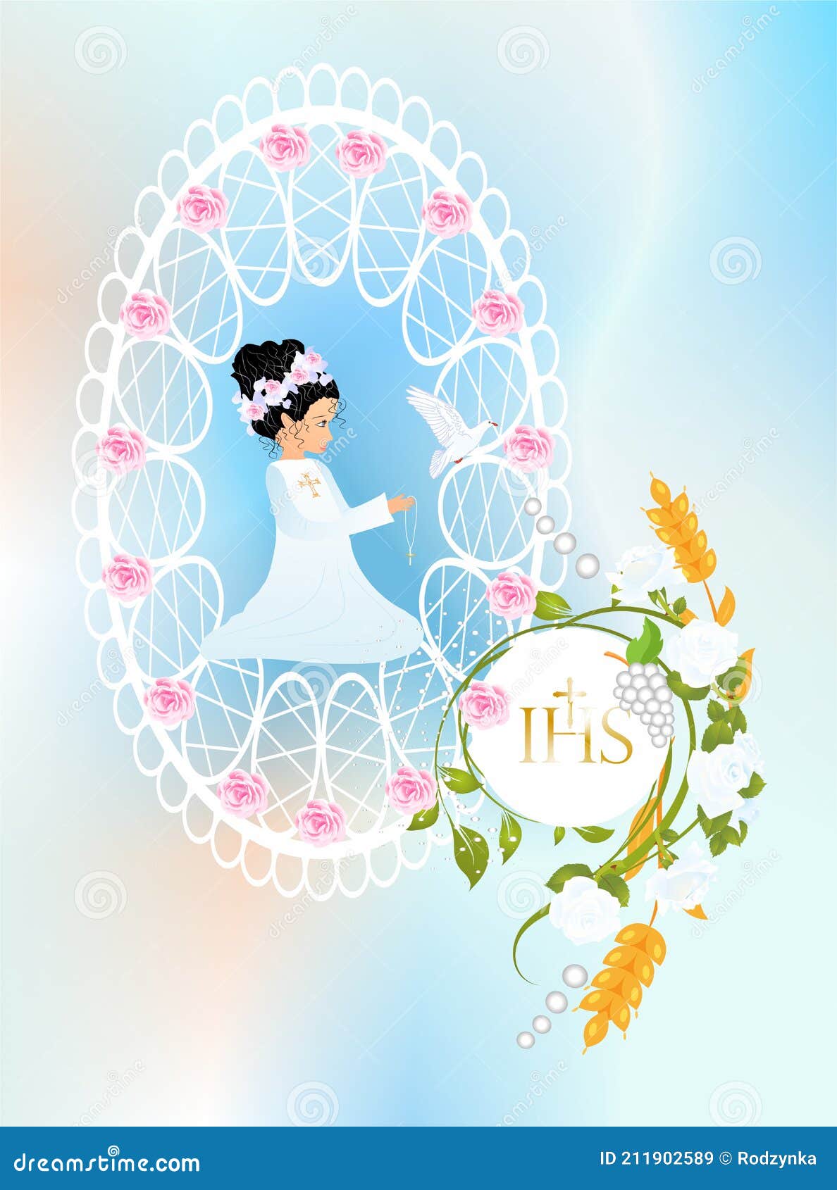 First Holy Communion, stock image. Image of prayer, catholic - 211902589