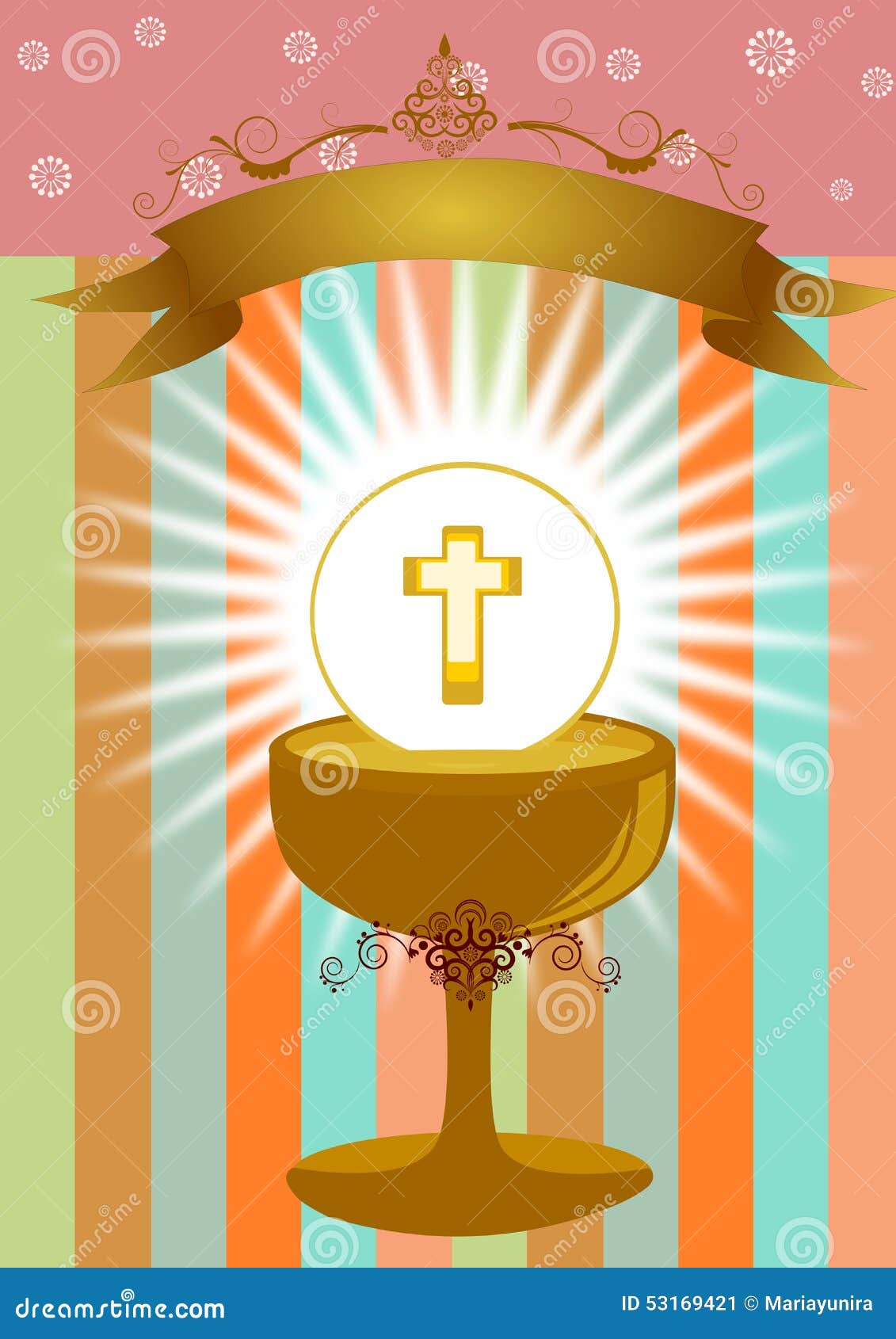First Holy Communion stock illustration. Illustration of believe - 53169421