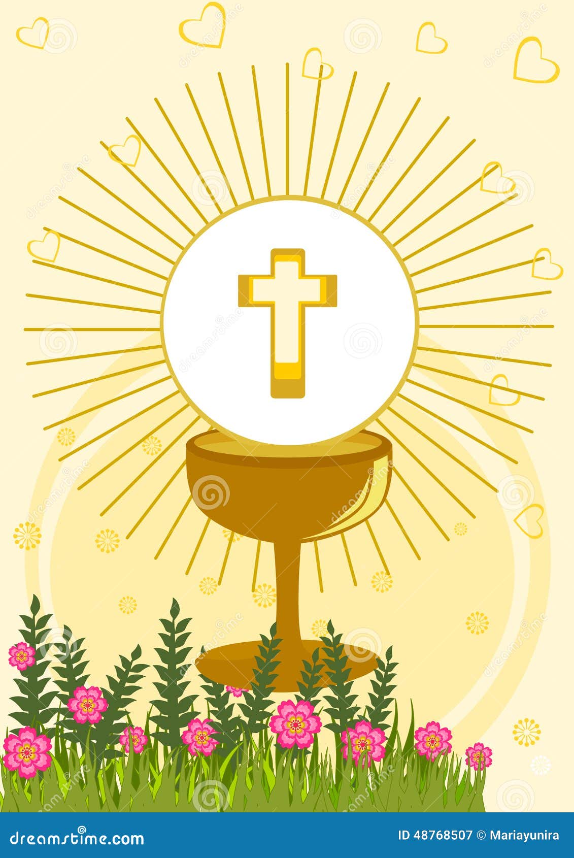 First Holy Communion stock vector. Illustration of communion - 48768507