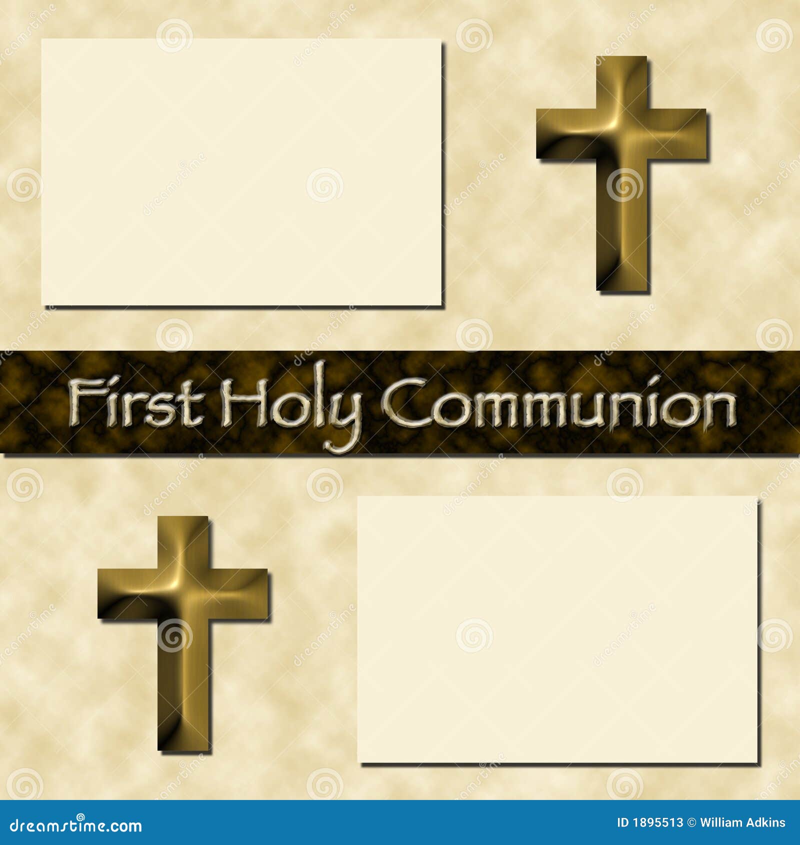 First Holy Communion Scrapbook Page Stock Illustration - Illustration ...