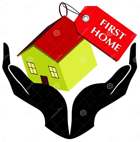 First home stock vector. Illustration of offer, family - 23259031