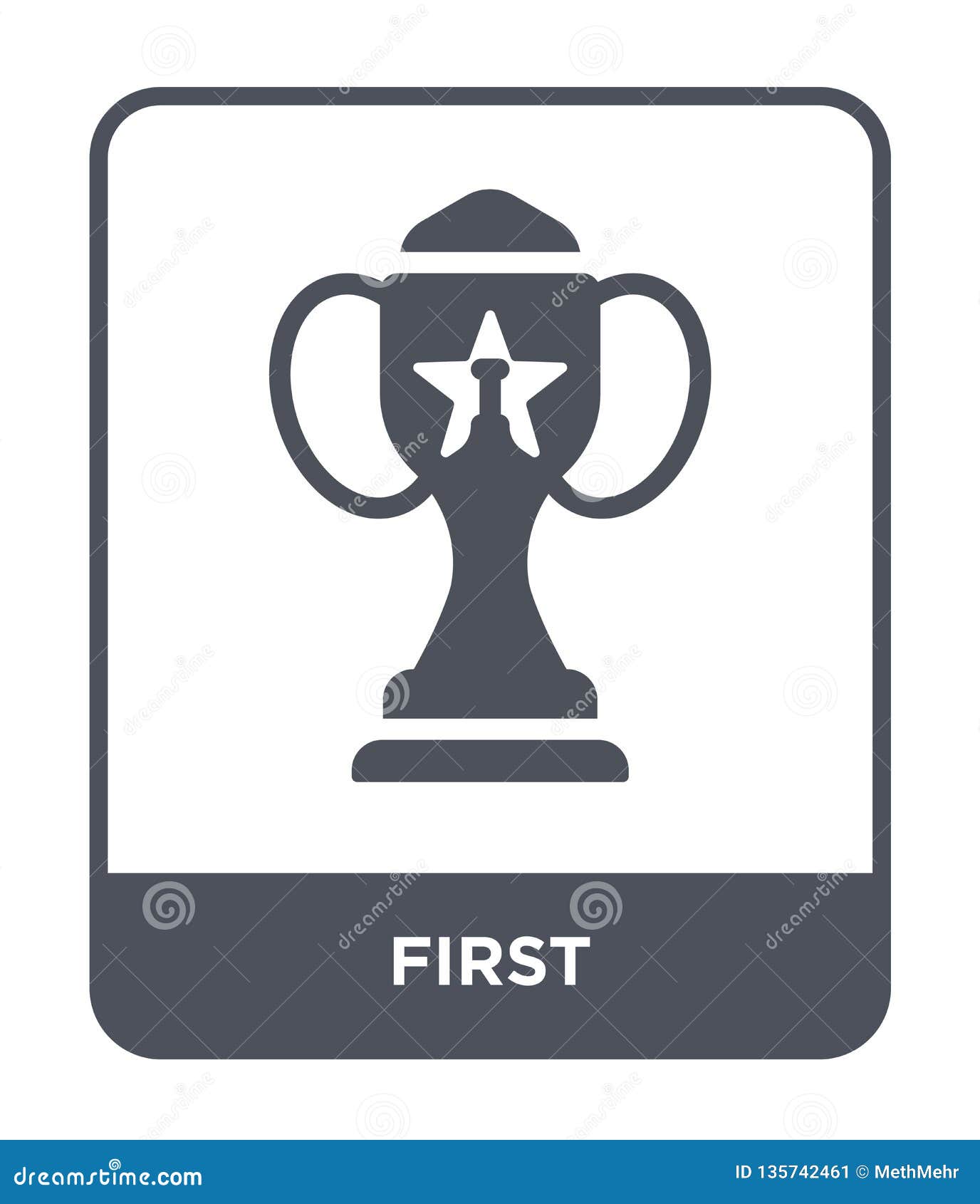 First Icon in Trendy Design Style. First Icon Isolated on White ...