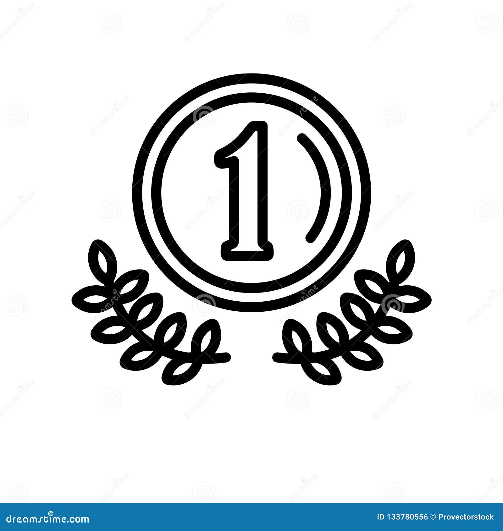 First Icon Vector Sign and Symbol Isolated on White Background Stock ...