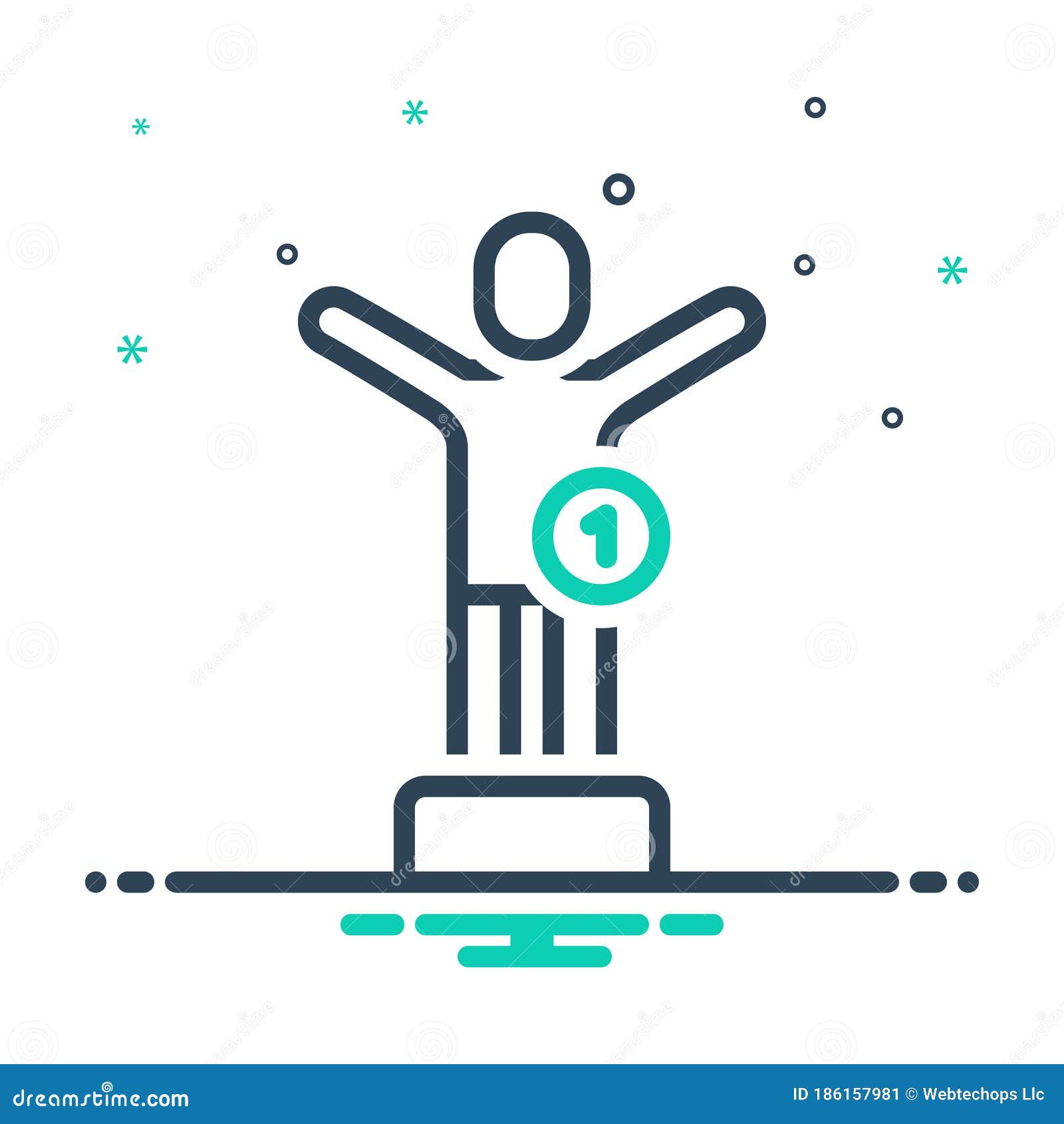 Mix Icon for First, Winner and Sooner Stock Vector - Illustration of ...