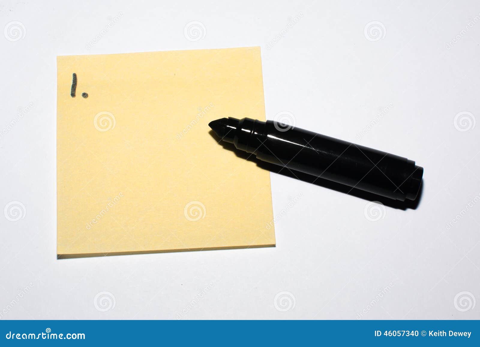 First Idea - Sticky Note and Pen Stock Photo - Image of brain, storming ...