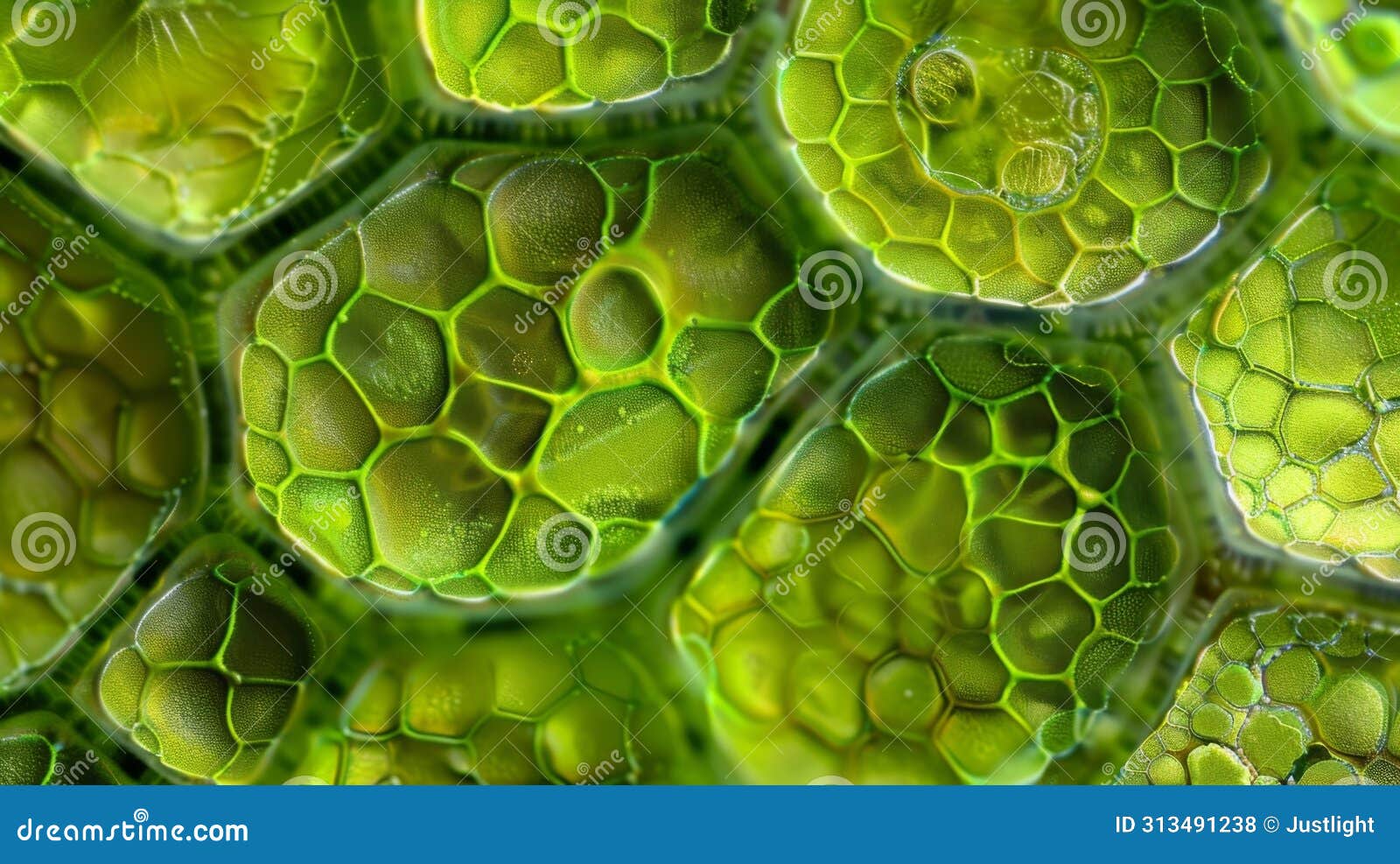 The First Image Shows a Crosssection of a Single Algae Cell Under a ...