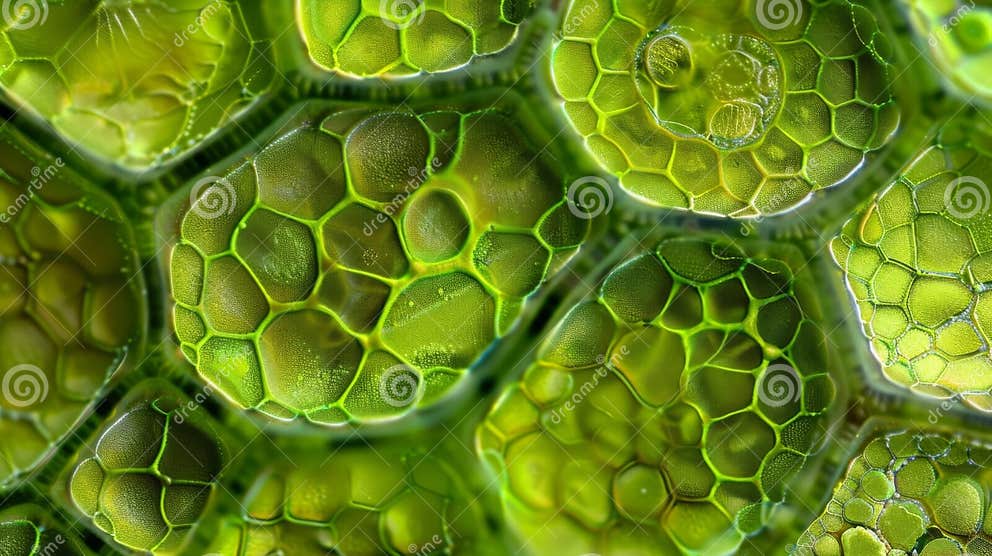 The First Image Shows a Crosssection of a Single Algae Cell Under a ...