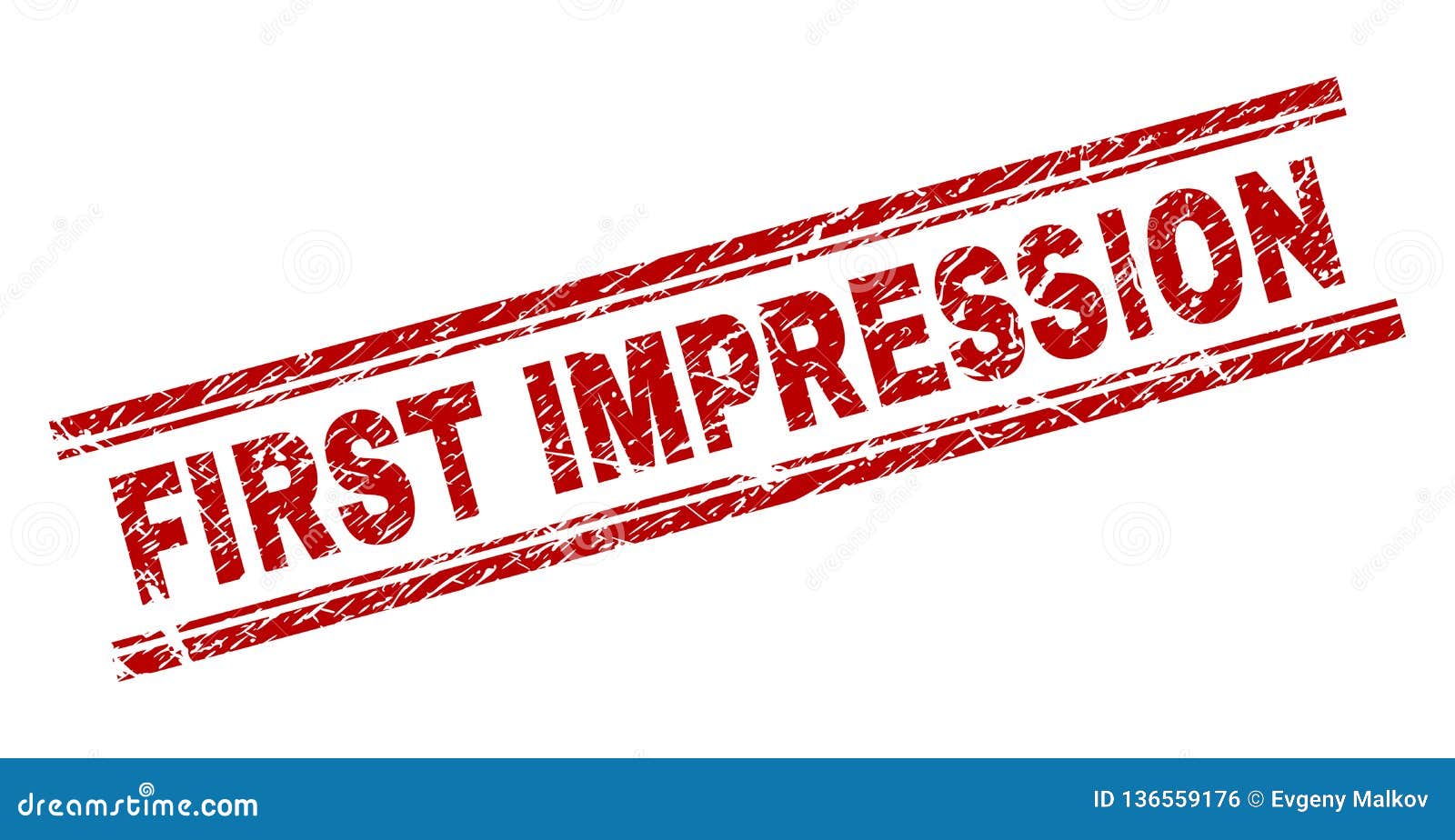 Scratched Textured FIRST IMPRESSION Stamp Seal Stock Vector ...