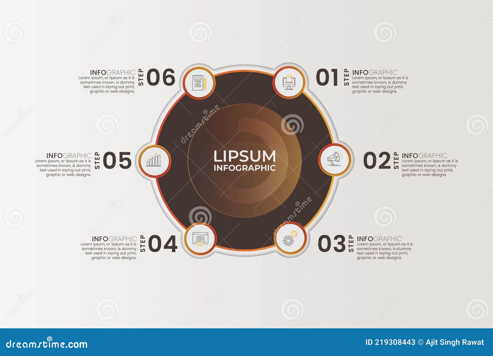 Infographic Examples Colored Bands Arrows Lines Paper Stock Photography ...