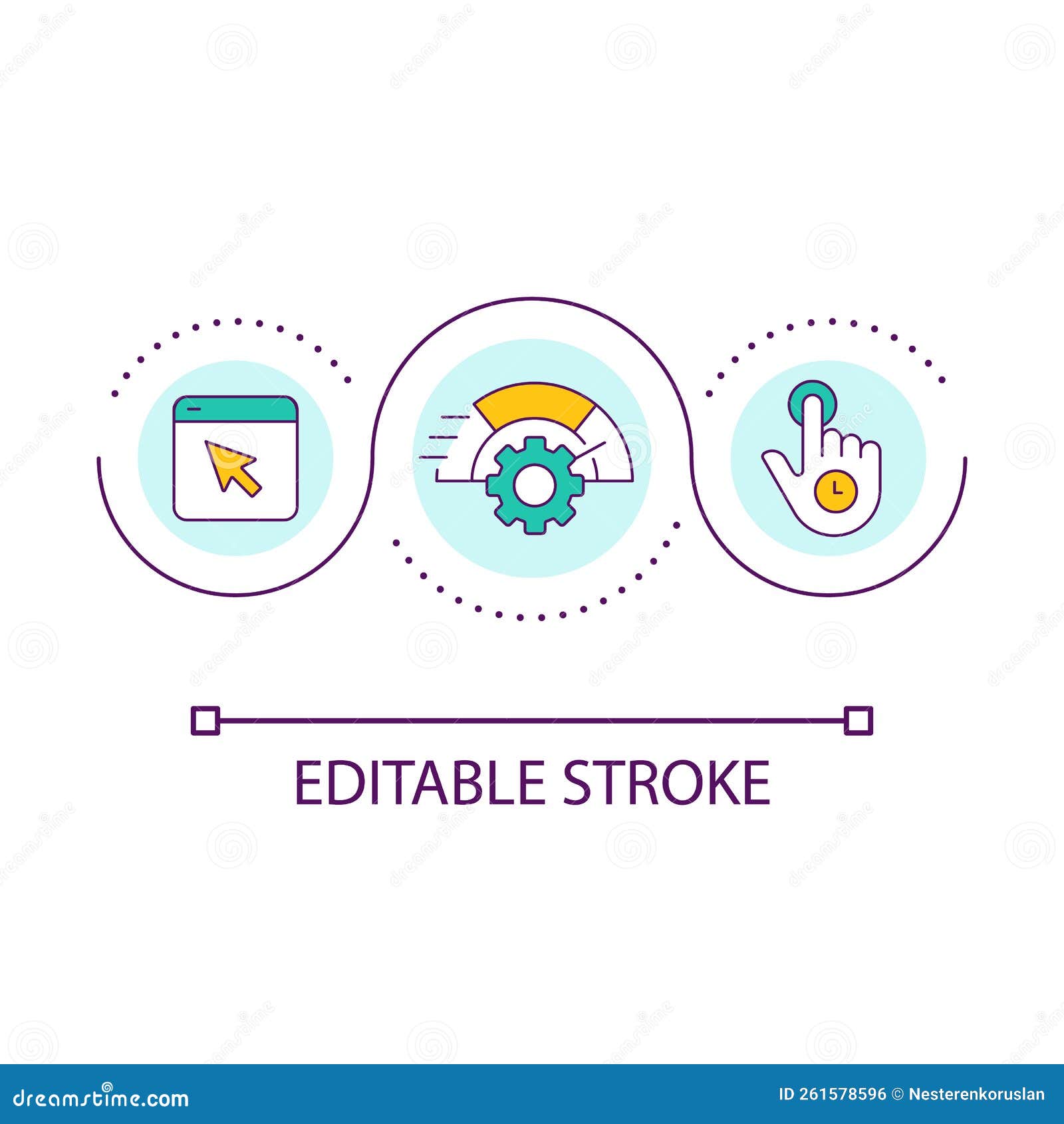 First Input Delay Loop Concept Icon Stock Vector - Illustration of ...
