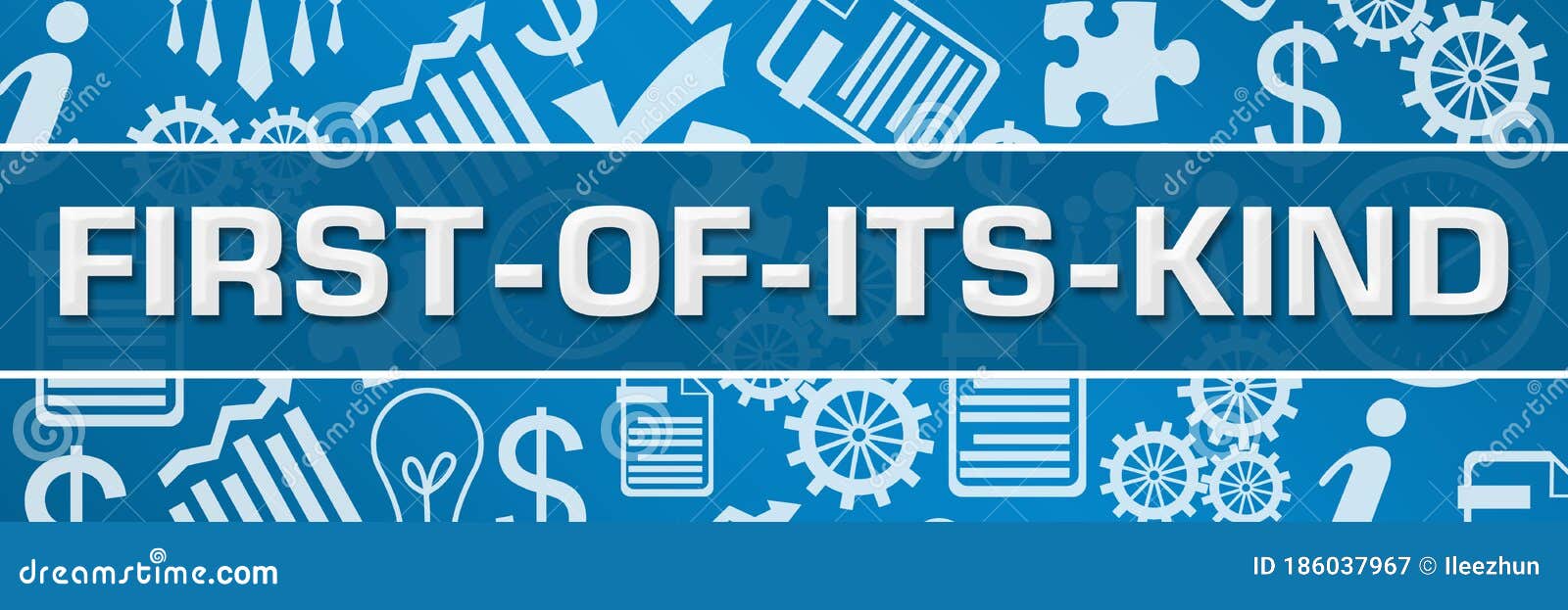 First of Its Kind Business Symbols Texture Blue Horizontal Stock ...