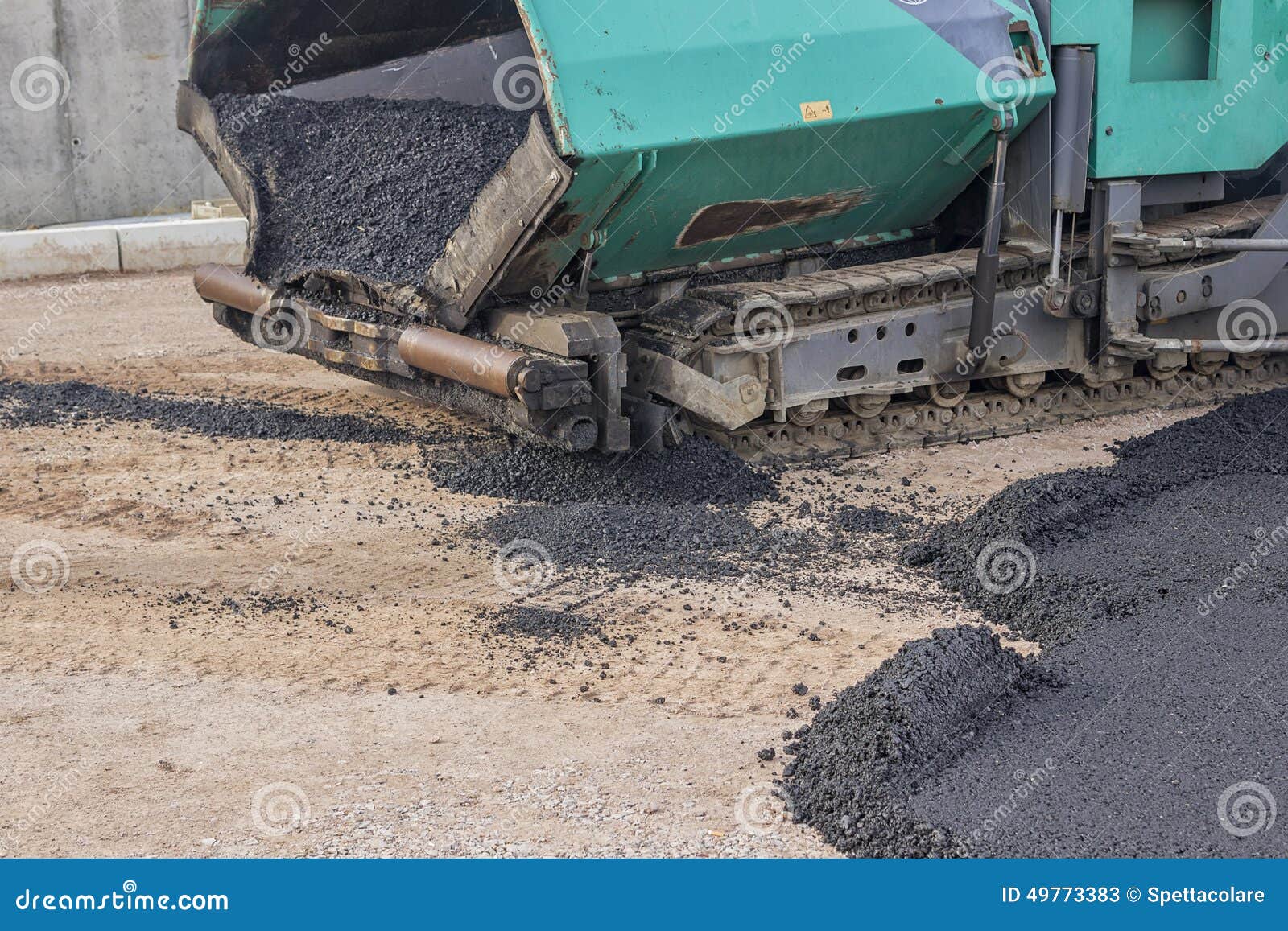 First layer of asphalt 2 stock image. Image of work, resurfacing - 49773383
