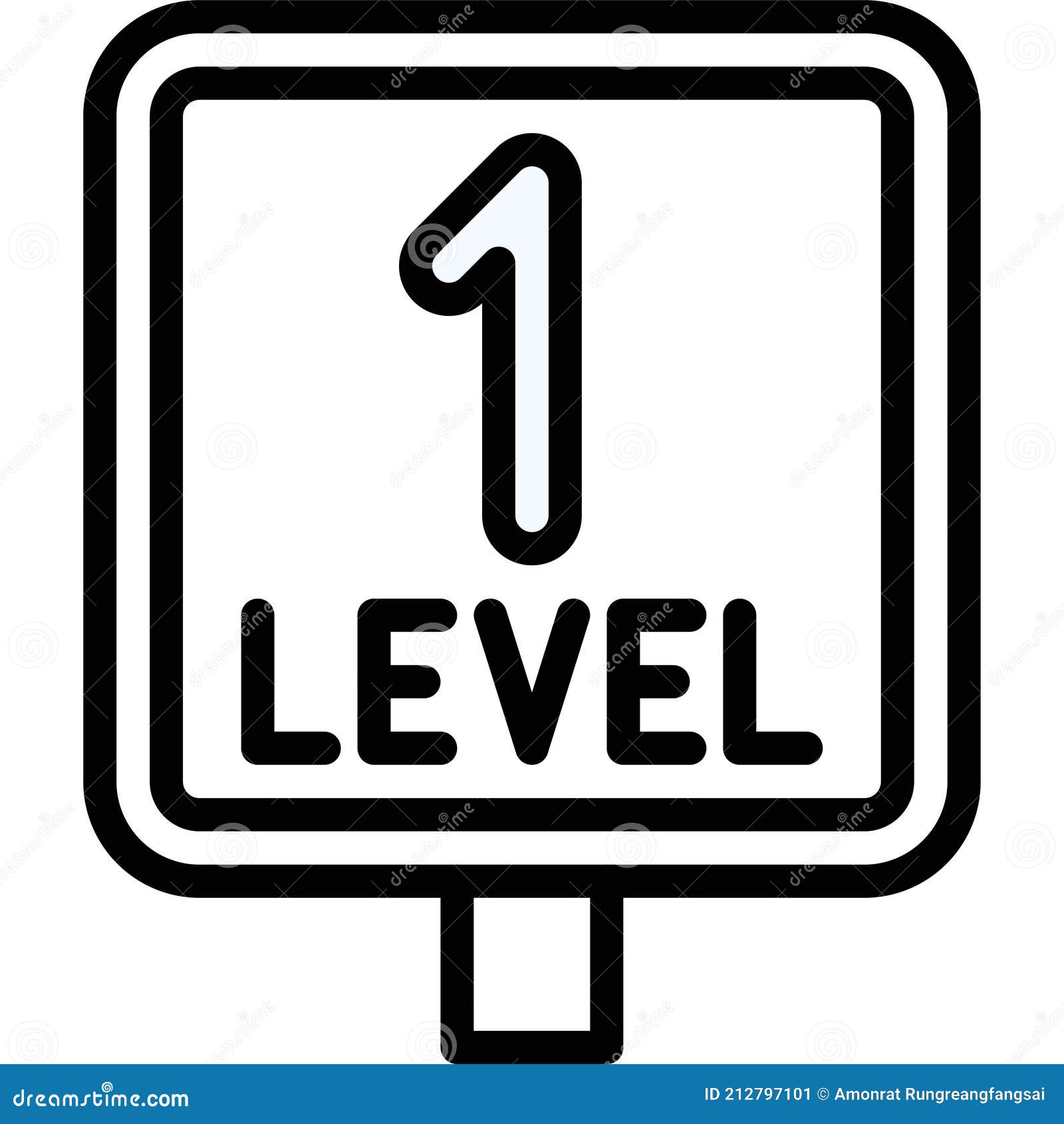 First Level Sign Icon, Parking Lot Related Vector Stock Vector ...