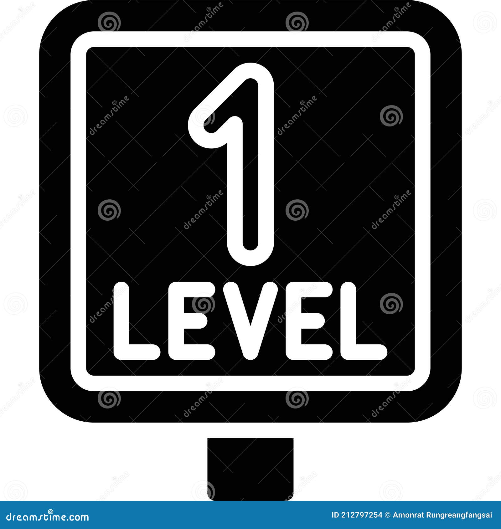First Level Sign Icon, Parking Lot Related Vector Stock Vector ...