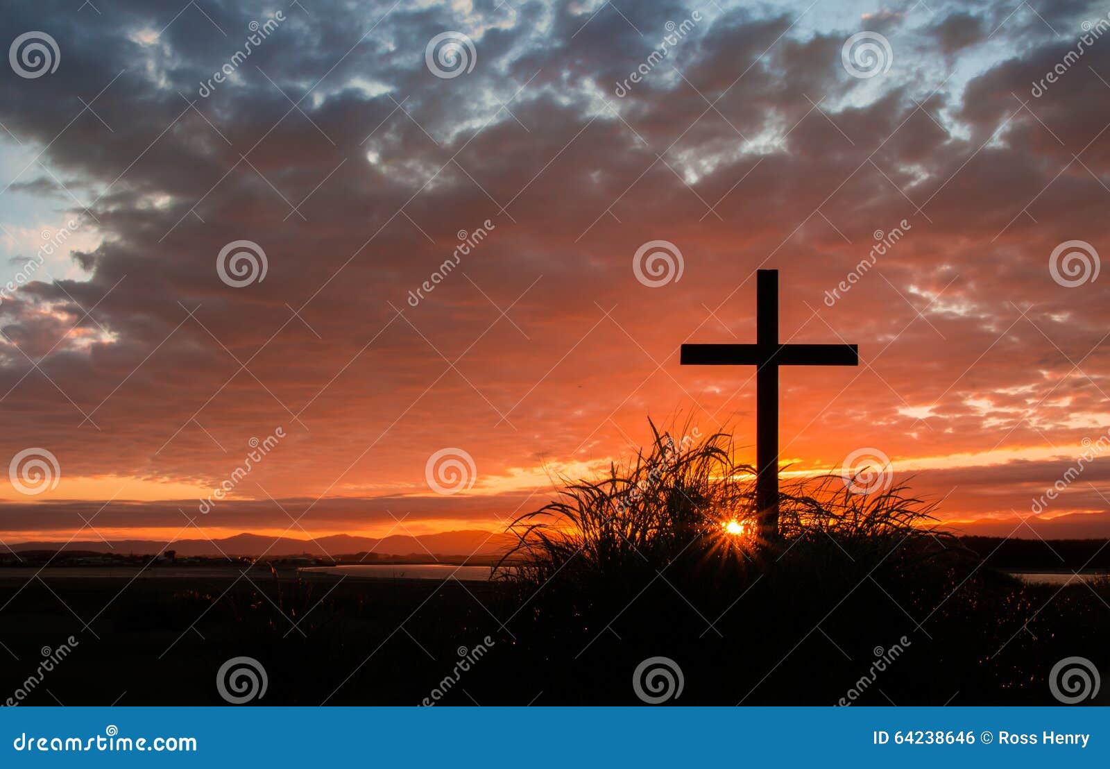First Light Cross stock photo. Image of river, holy, cross - 64238646