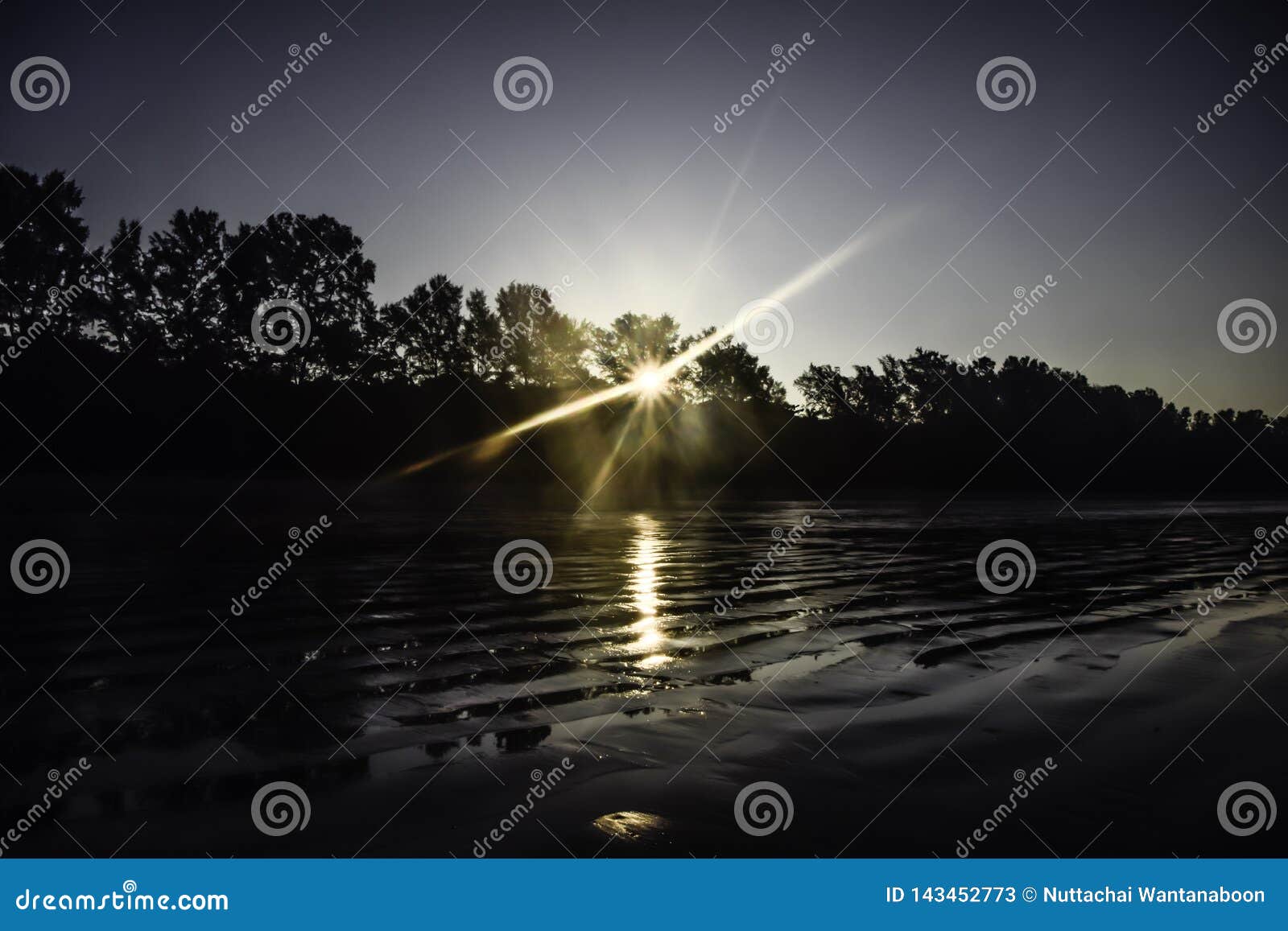The First Light of the Day - the Light from the Sun Shines through the ...
