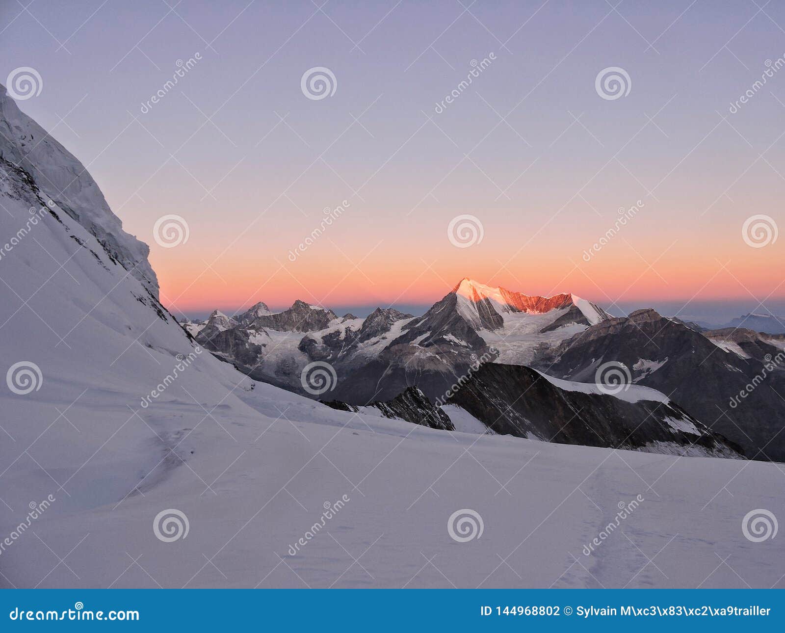 First light stock photo. Image of alps, sunrise, nature - 144968802