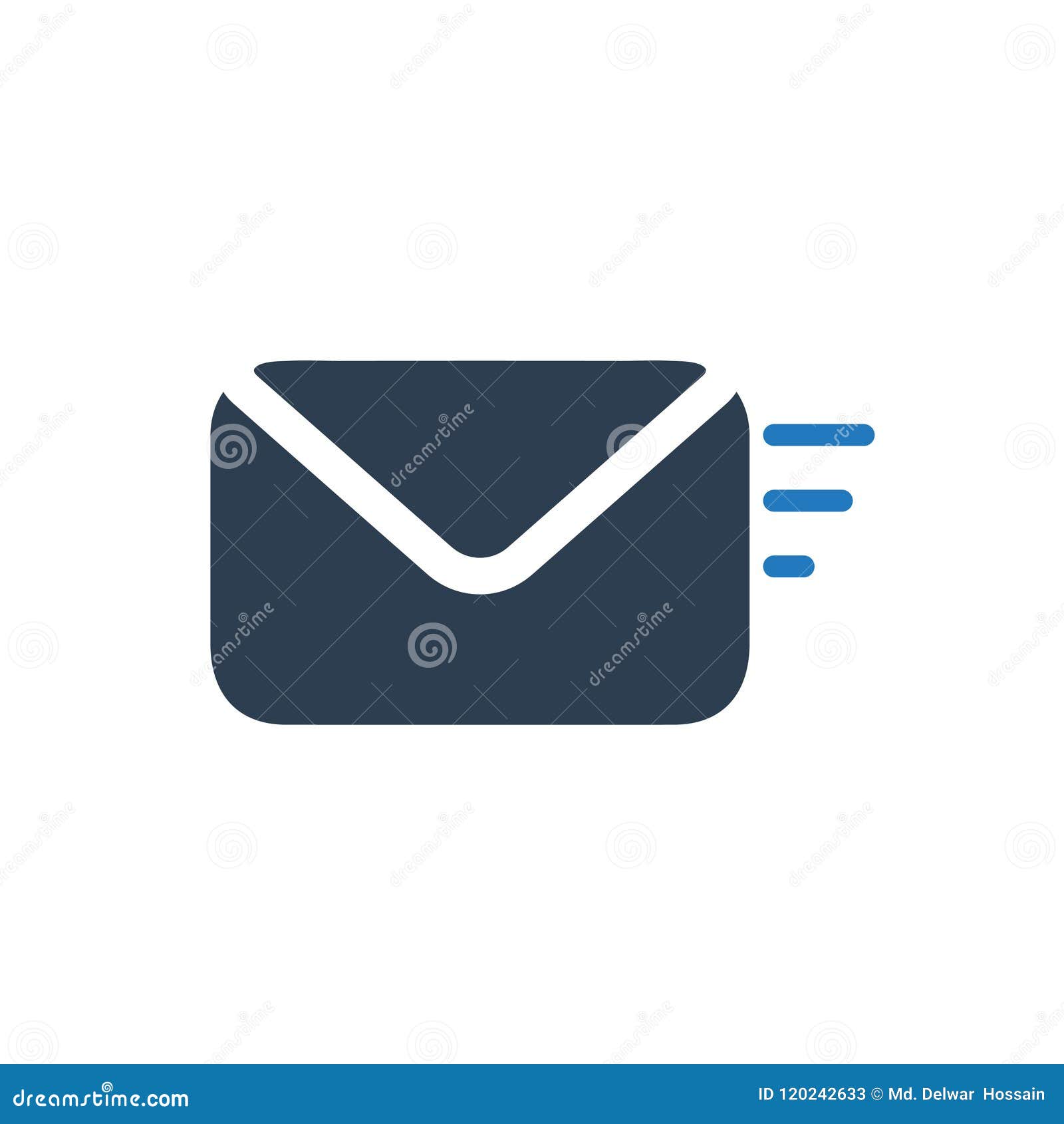 First Mail Icon stock vector. Illustration of symbol - 120242633