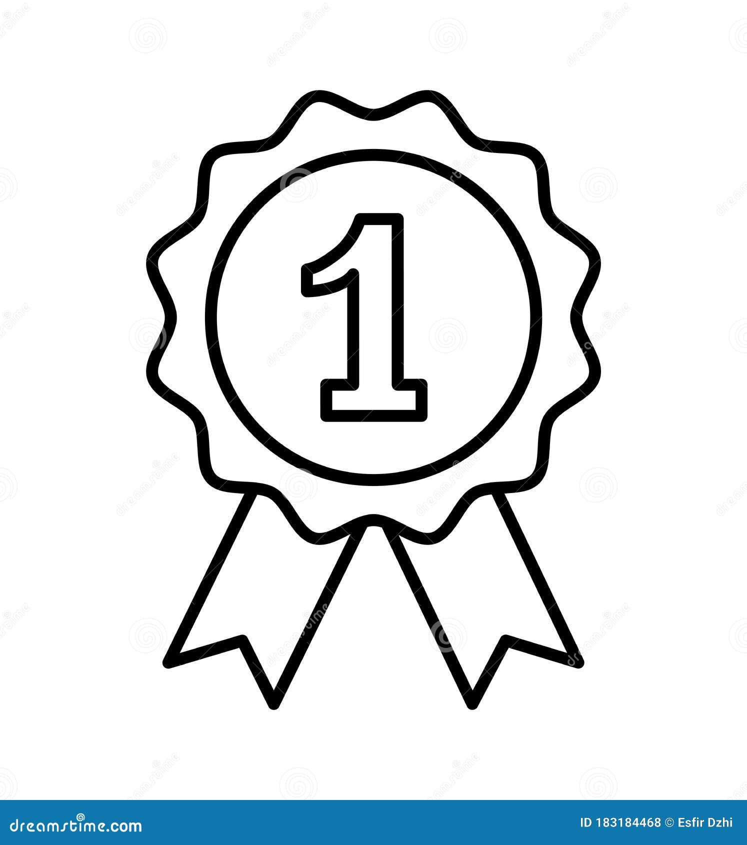 First Medal Icon Award Emblem Symbol Vector Isolated on White Stock ...