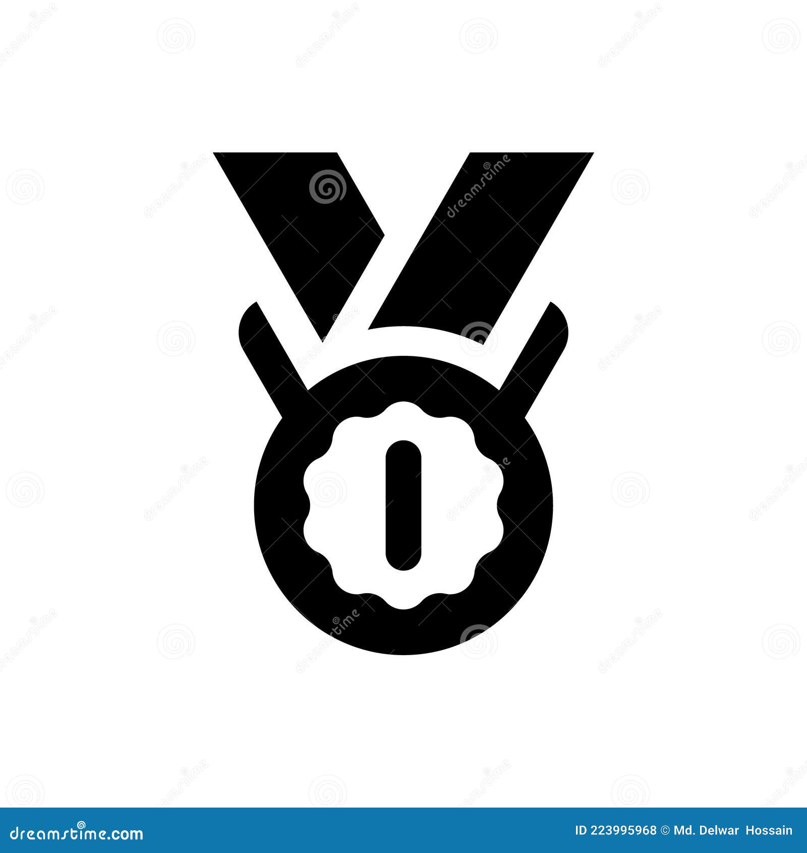 First medal icon stock vector. Illustration of icon - 223995968