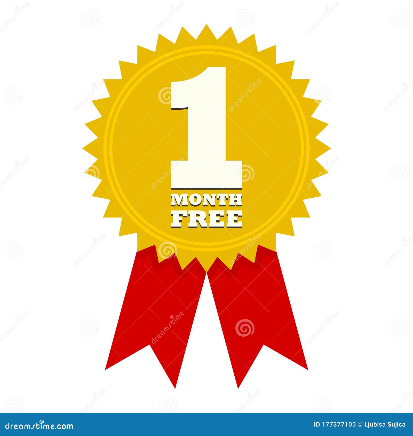First month free sign icon stock illustration. Illustration of ...