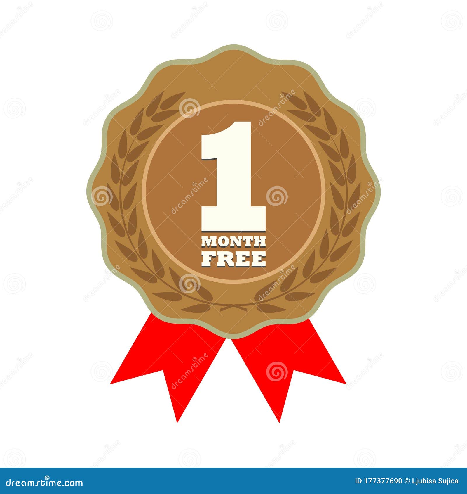 First month free sign icon stock illustration. Illustration of colour ...