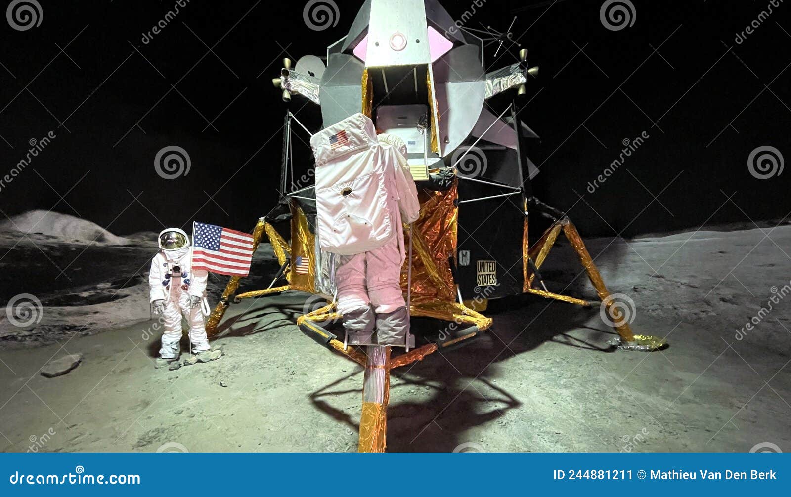 First Moonlanding with the Apollo 11 Man on the Moon 1963 Stock Image ...