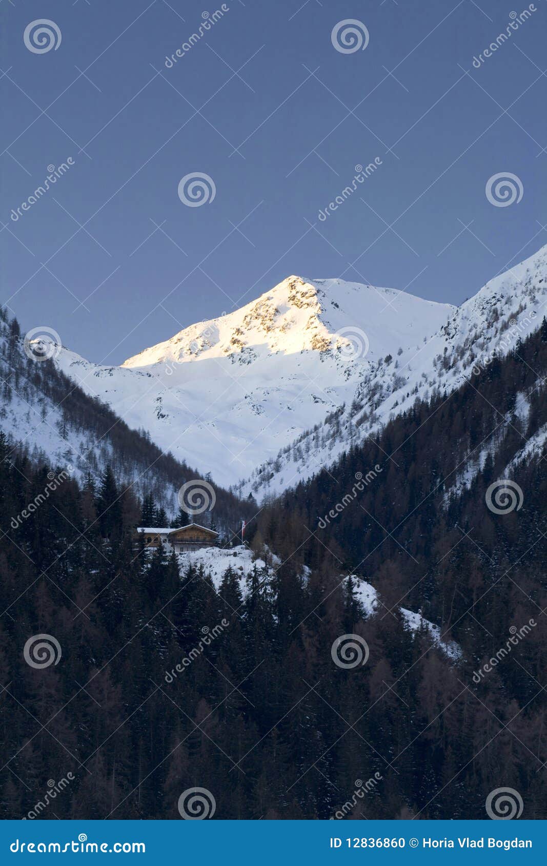 First Morning Light in the Austrian Alps Stock Photo - Image of nature ...