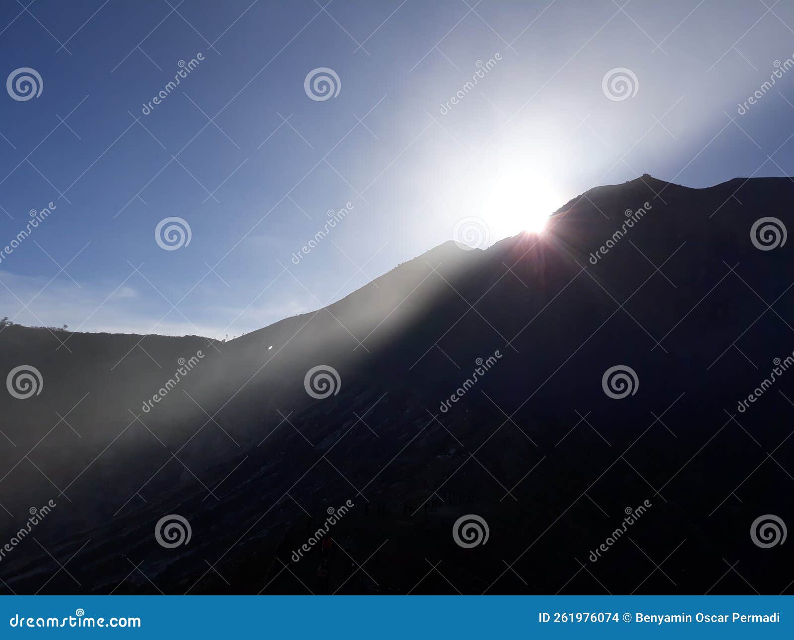 First Morning Light on the Top of the Mountain 2 Stock Photo - Image of ...
