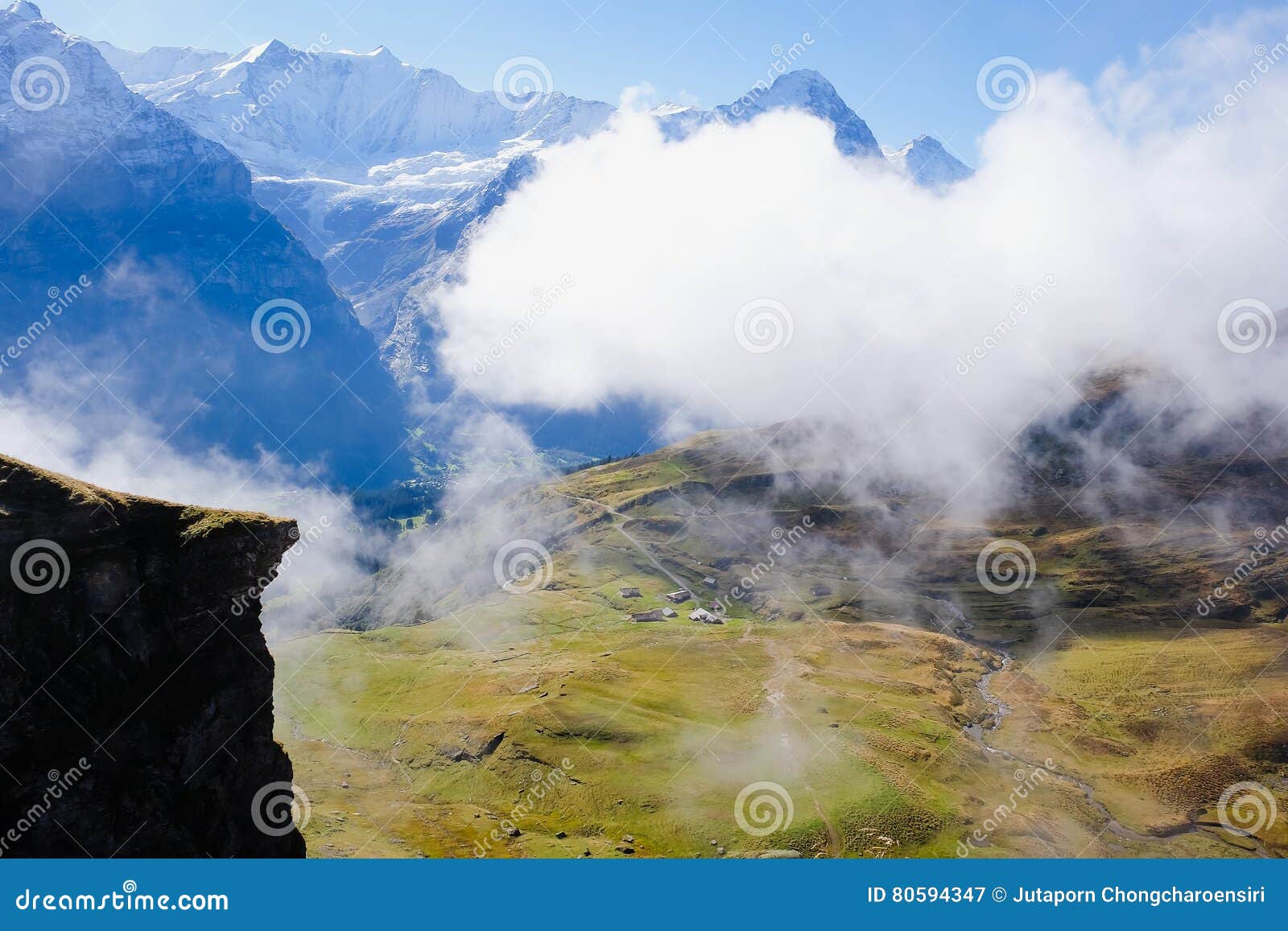 First Mountains , Switzerland Stock Image - Image of nature, cloud ...