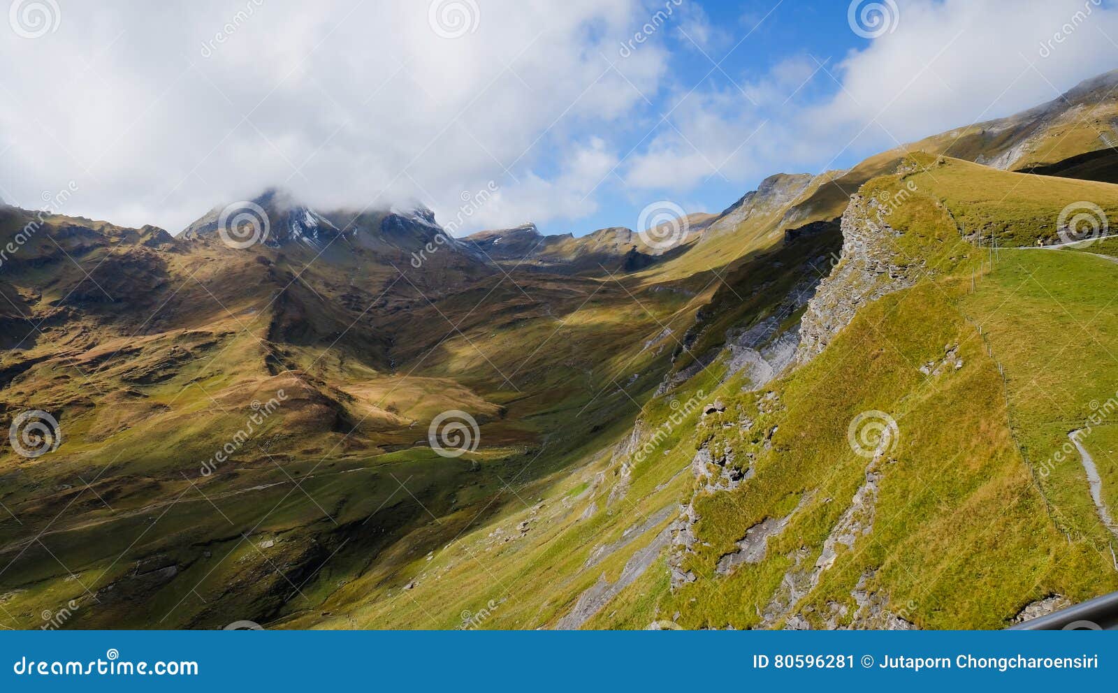 First Mountains Switzerland Stock Image - Image of highland, elevation ...