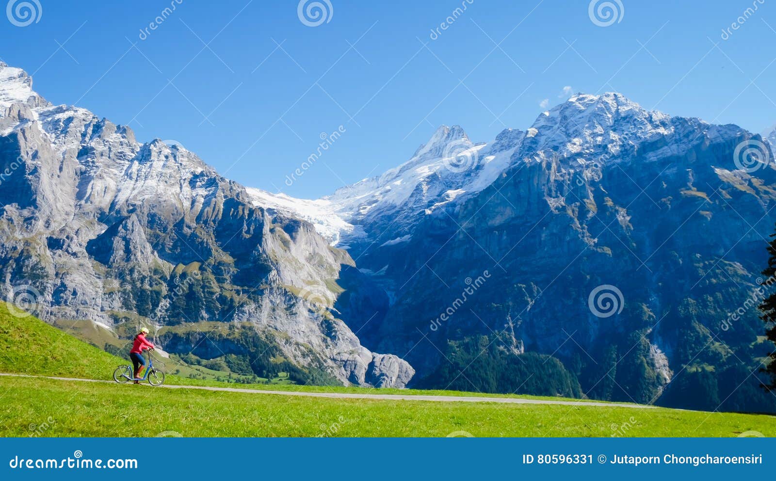 First Mountains Switzerland Stock Image - Image of valley, ridge: 80596331