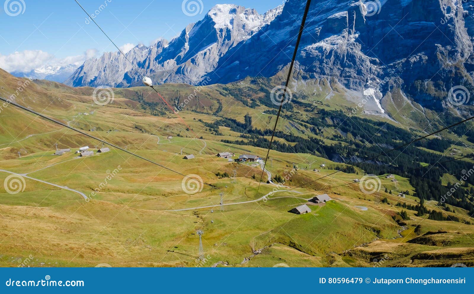 First Mountains Switzerland Stock Image - Image of green, depression ...
