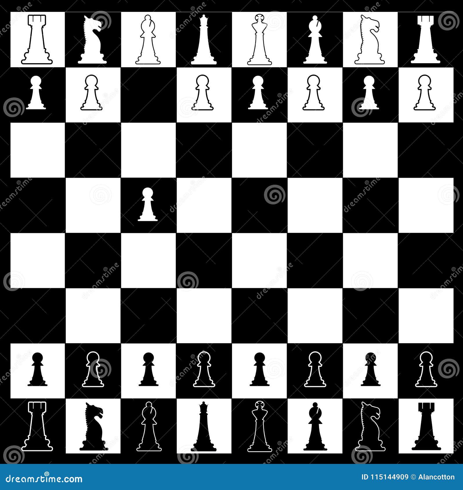 First Move stock vector. Illustration of game, move - 115144909