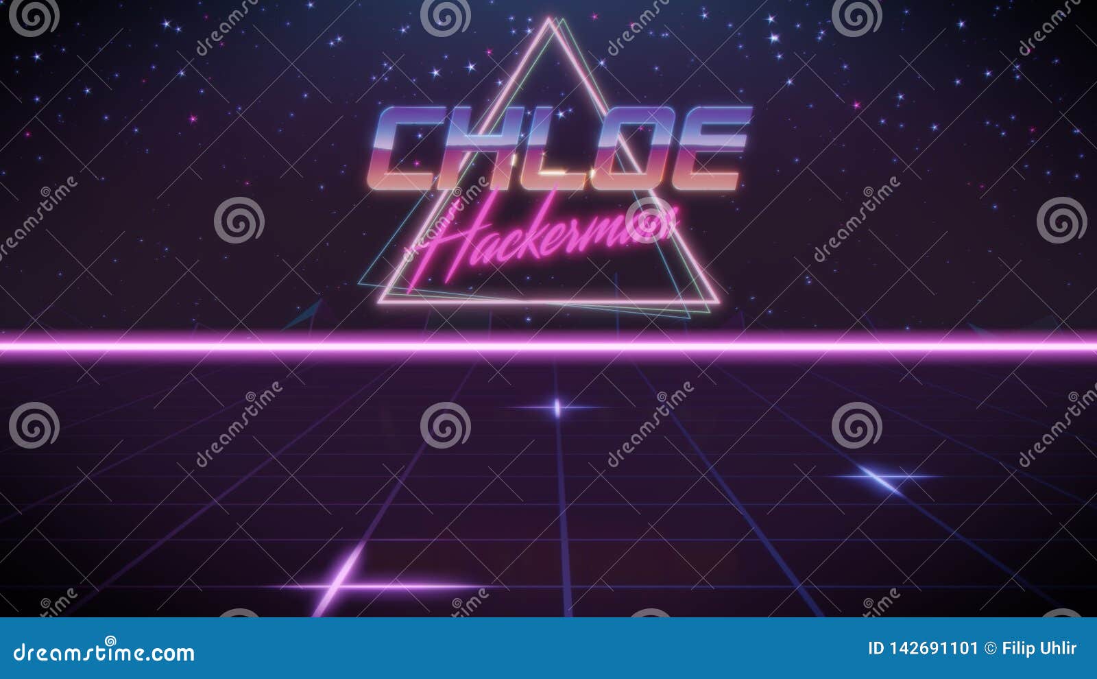 Name Chloe In Various Retro Graphic Design Elements, Set Of Vector ...