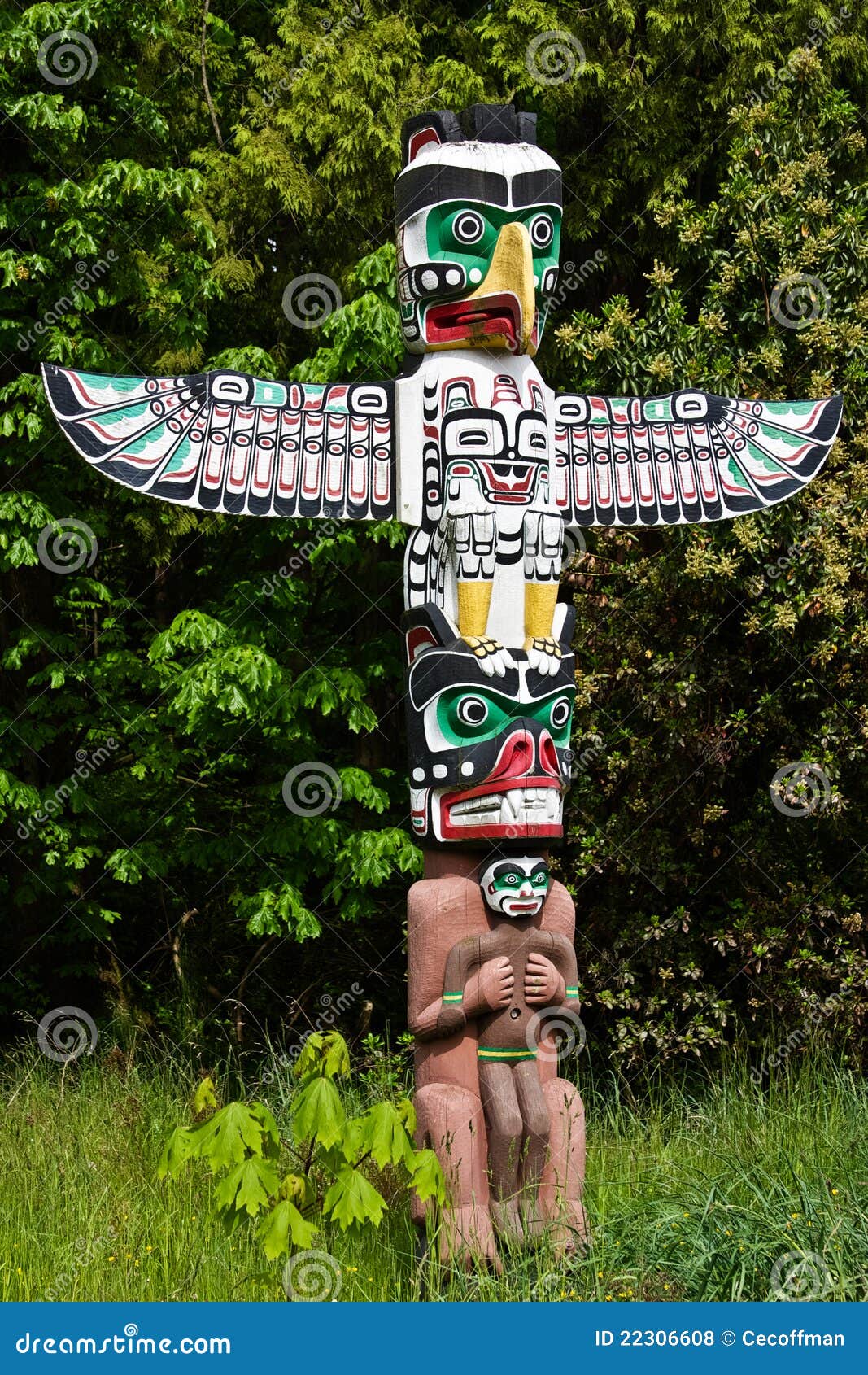 First Nations Totem Pole stock photo. Image of artwork - 22306608