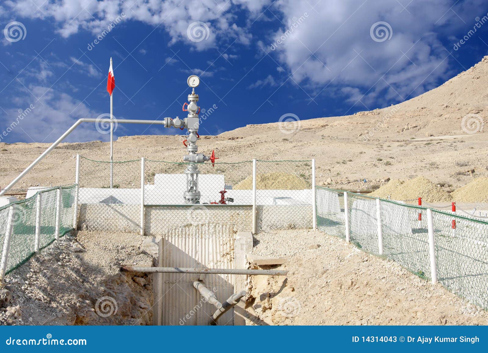 First Oil Well in Persian Gulf Located in Bahrain Stock Image - Image ...