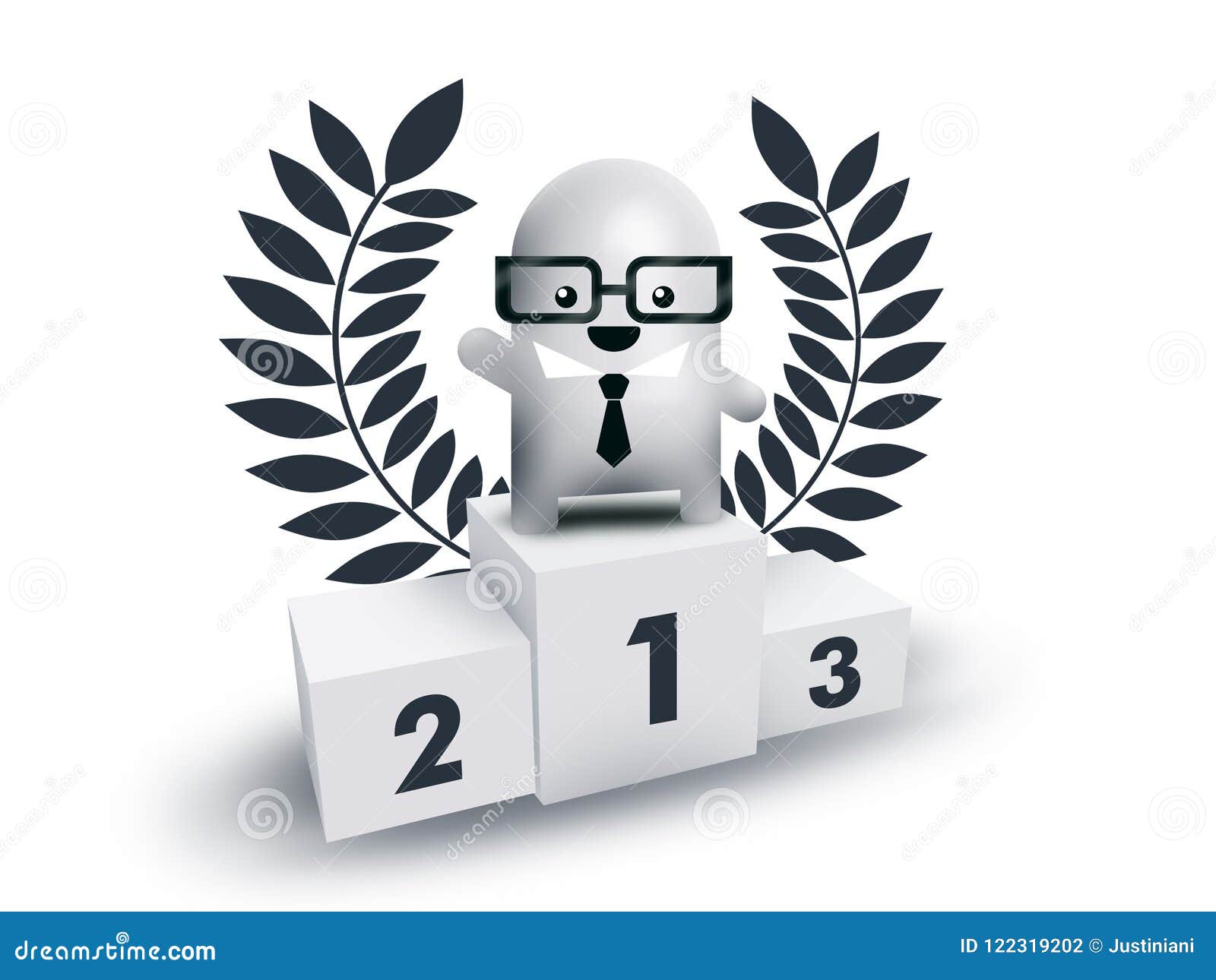 The First One stock illustration. Illustration of podium - 122319202