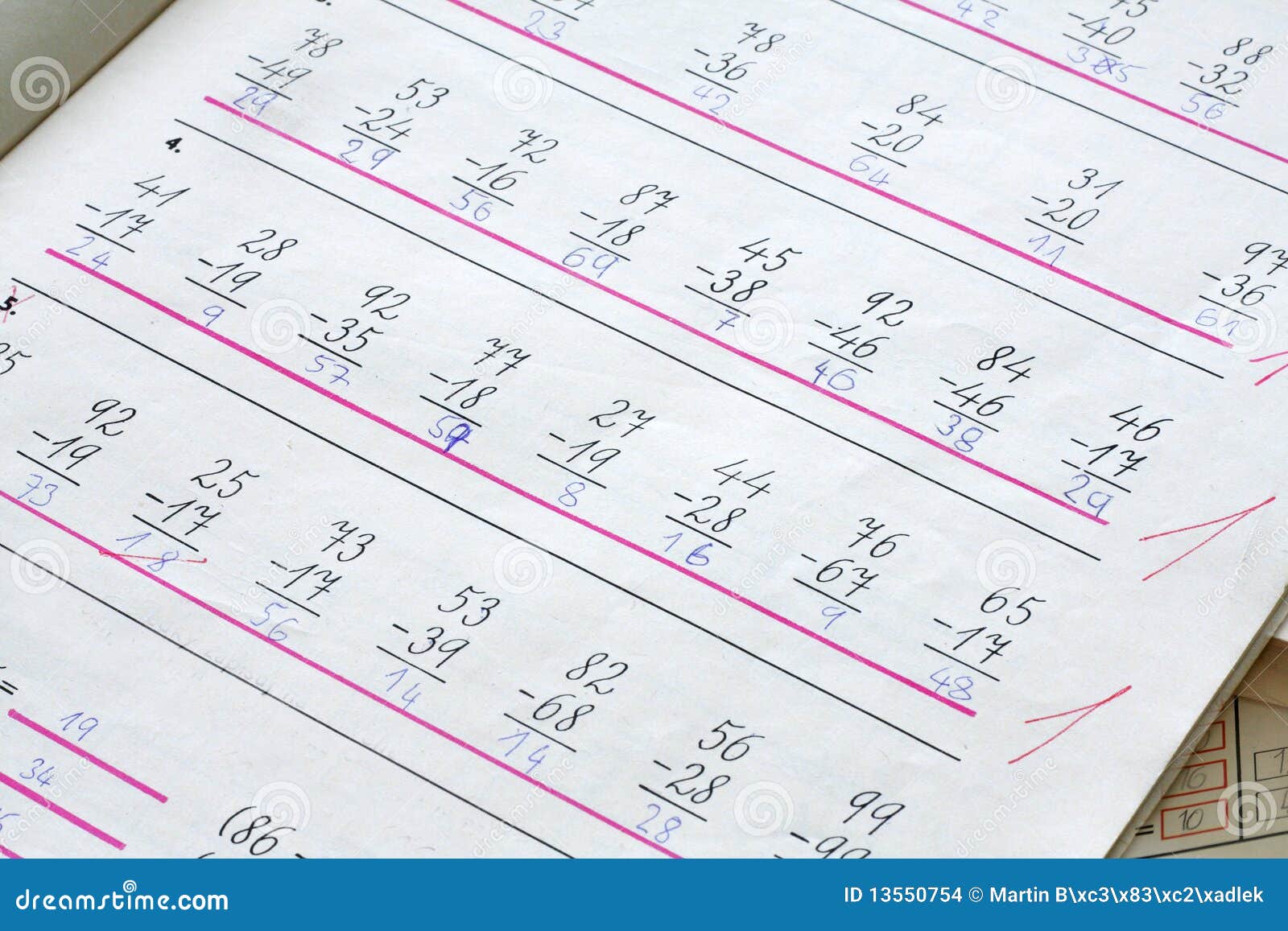 First Operation Arithmetical Stock Photo - Image of dividing, education ...